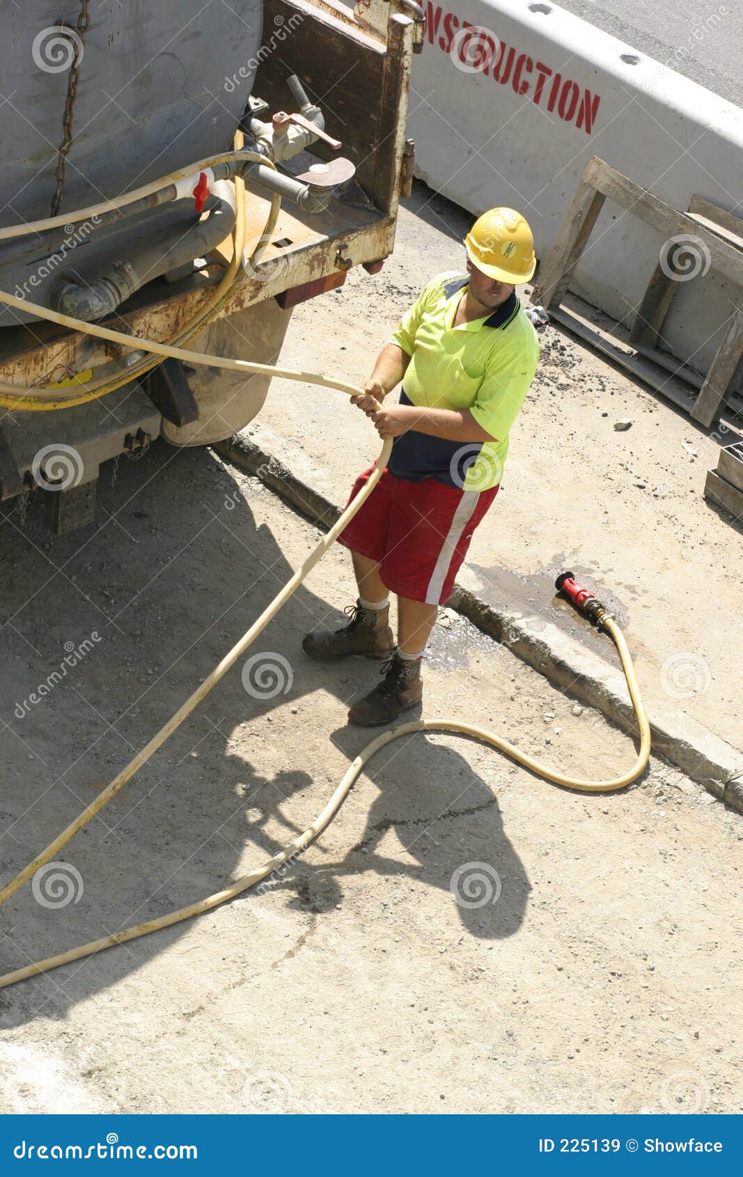 Water Truck and Hose stock image. Image of tools, clothing - 225139