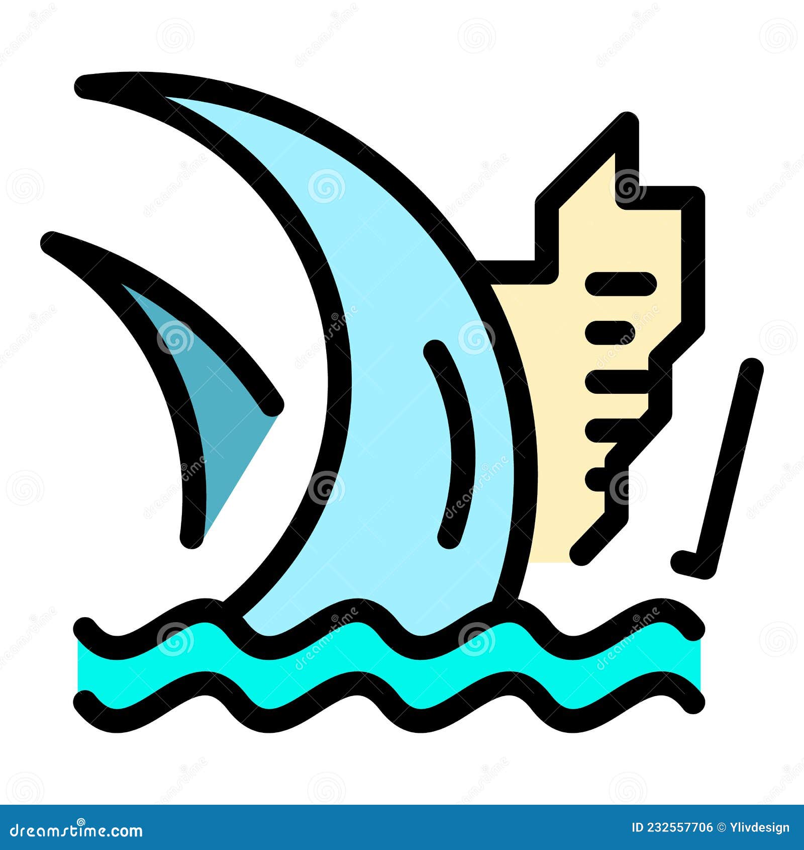 Tsunami Icon Vector Sign And Symbol Isolated On White Background ...