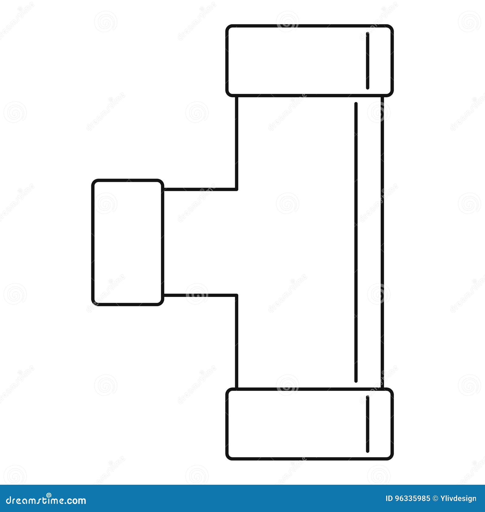 Water Tube Icon, Outline Style Stock Vector - Illustration of industry ...