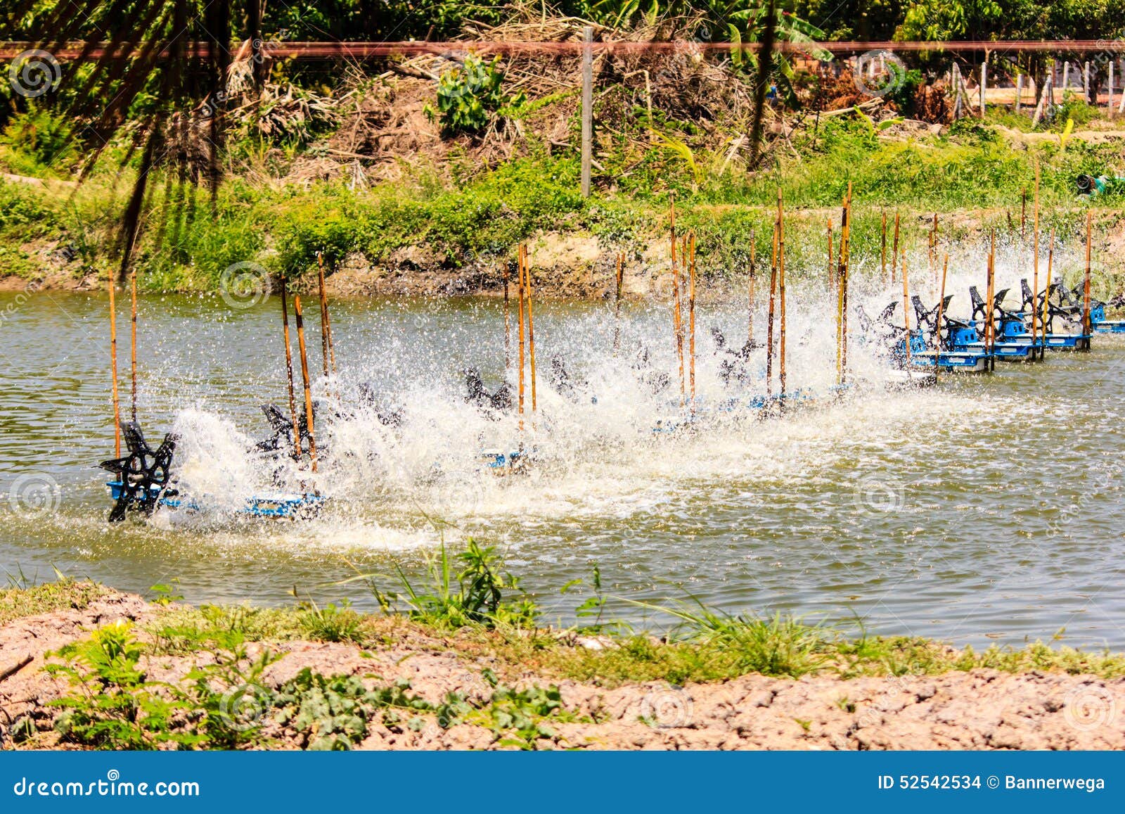 Water turbine wheel stock photo. Image of rural, blue - 52542534