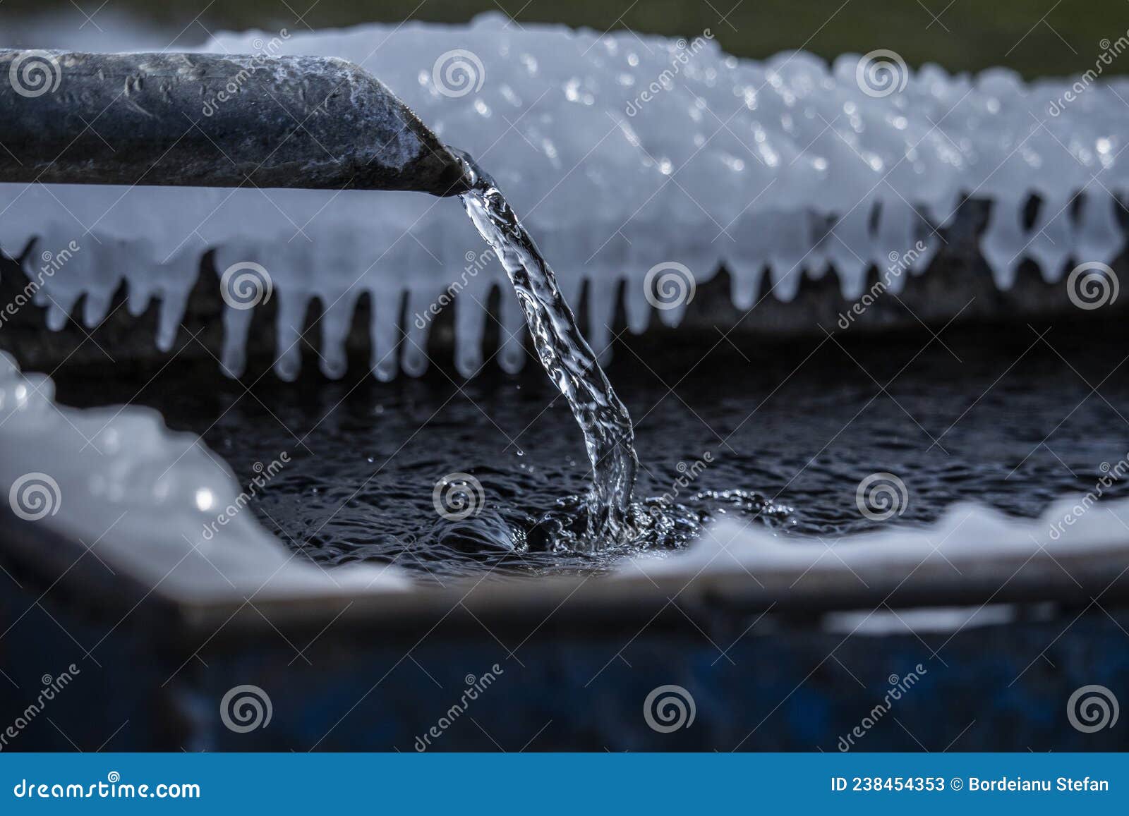 Water in Two Existing States, Liquid and Solid Stock Image - Image of ...
