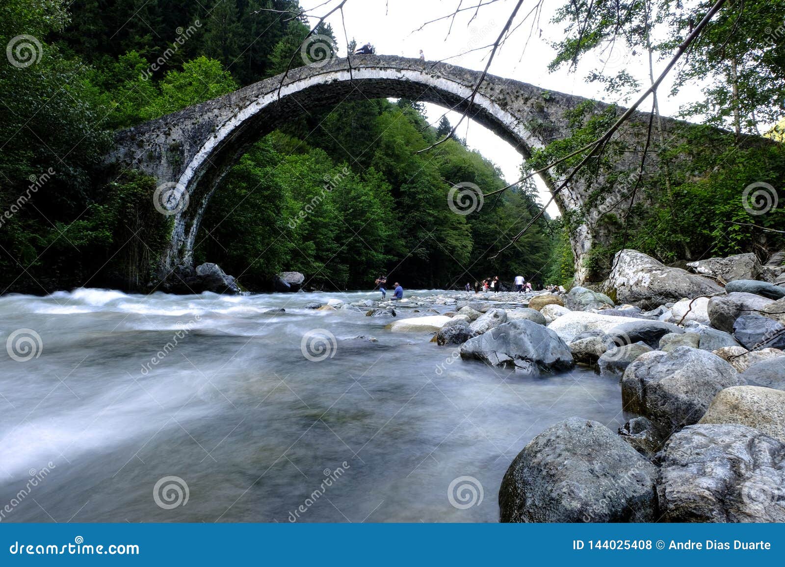 Water Under an Arch Stone Bridge Stock Photo - Image of flow, design ...