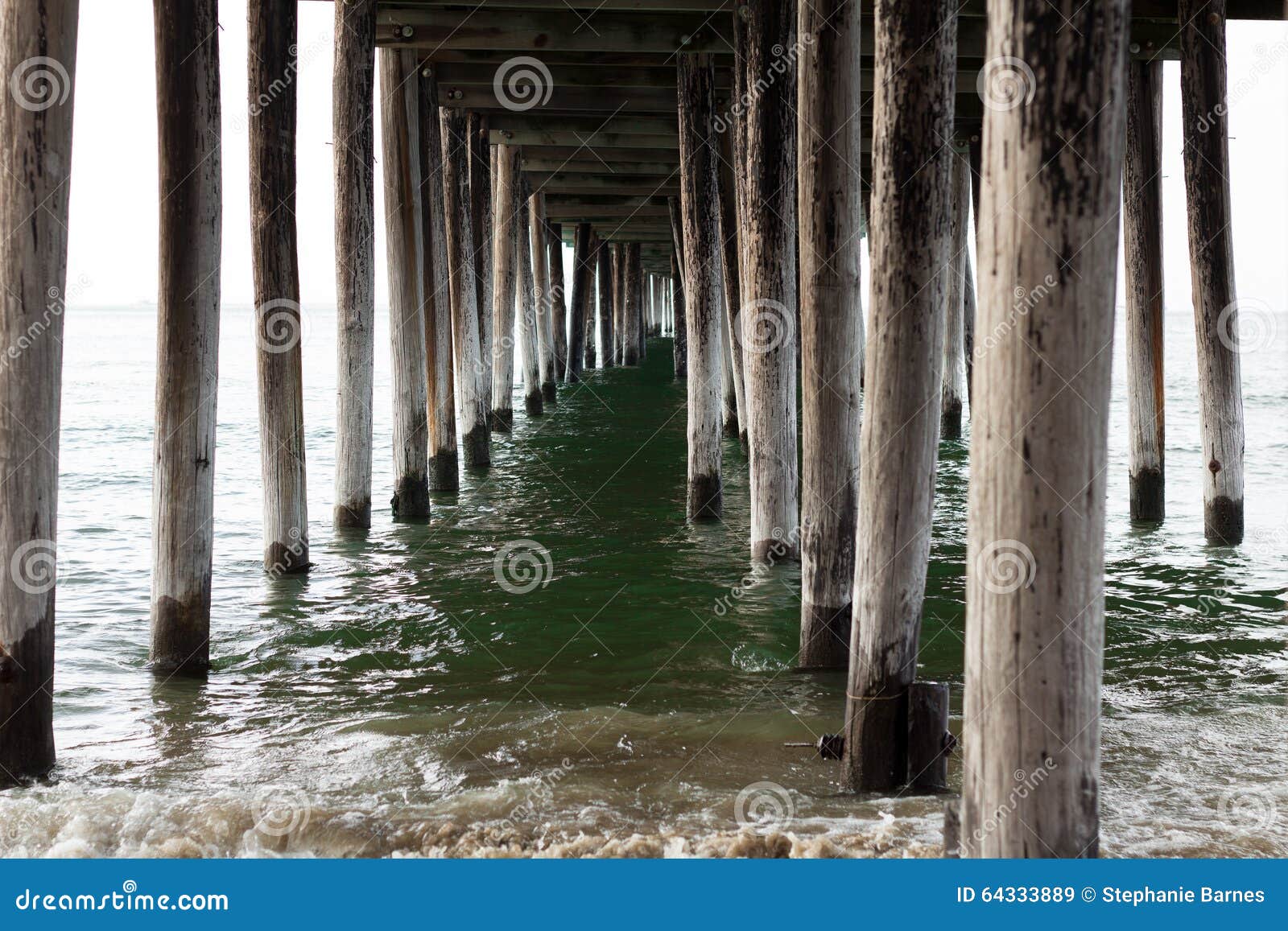 Water Under a Pier stock image. Image of calms, calming - 64333889