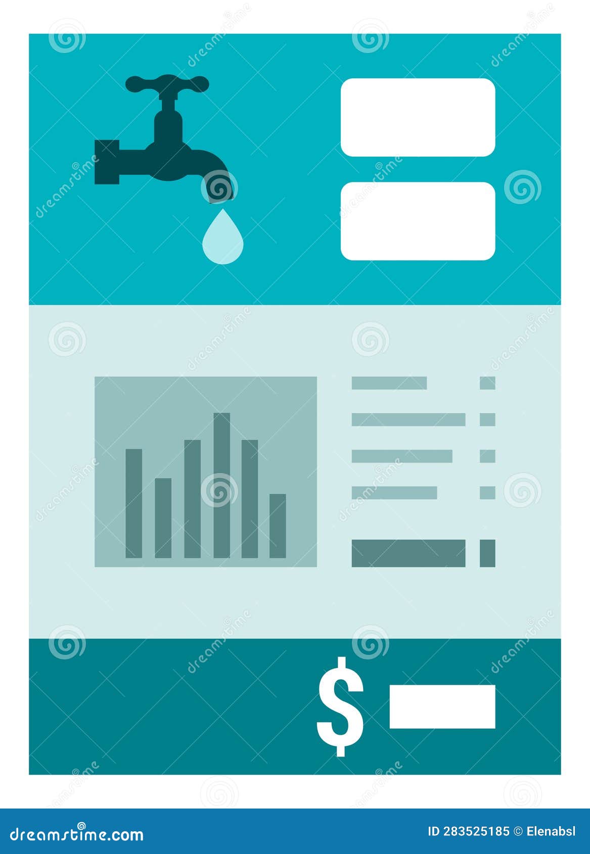 Utility Bill Vector Receipt Icon Or Budget Expense Payment Pay Flat ...