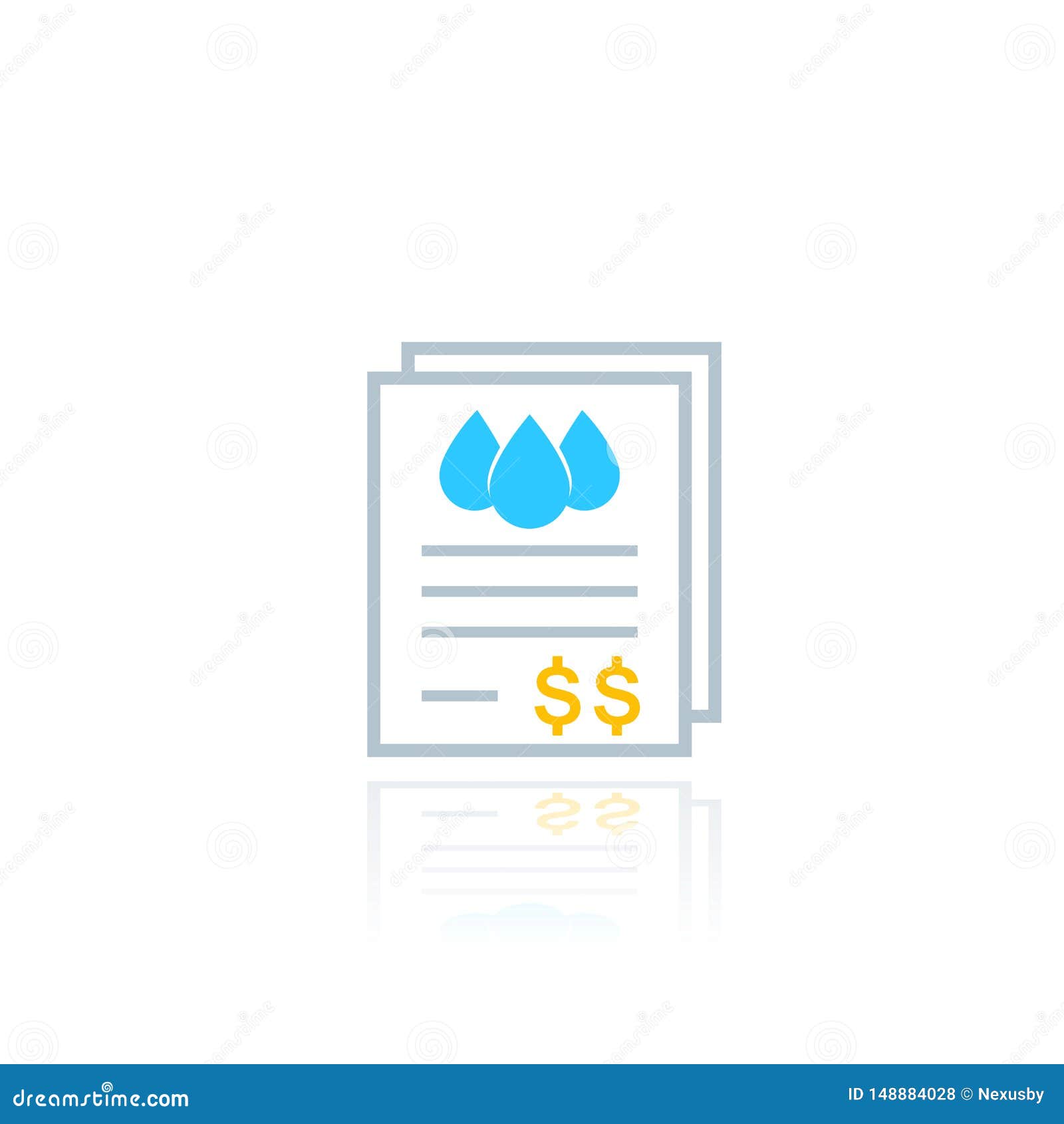 Water Utility Bills, Payments, Vector Icon Stock Vector - Illustration ...