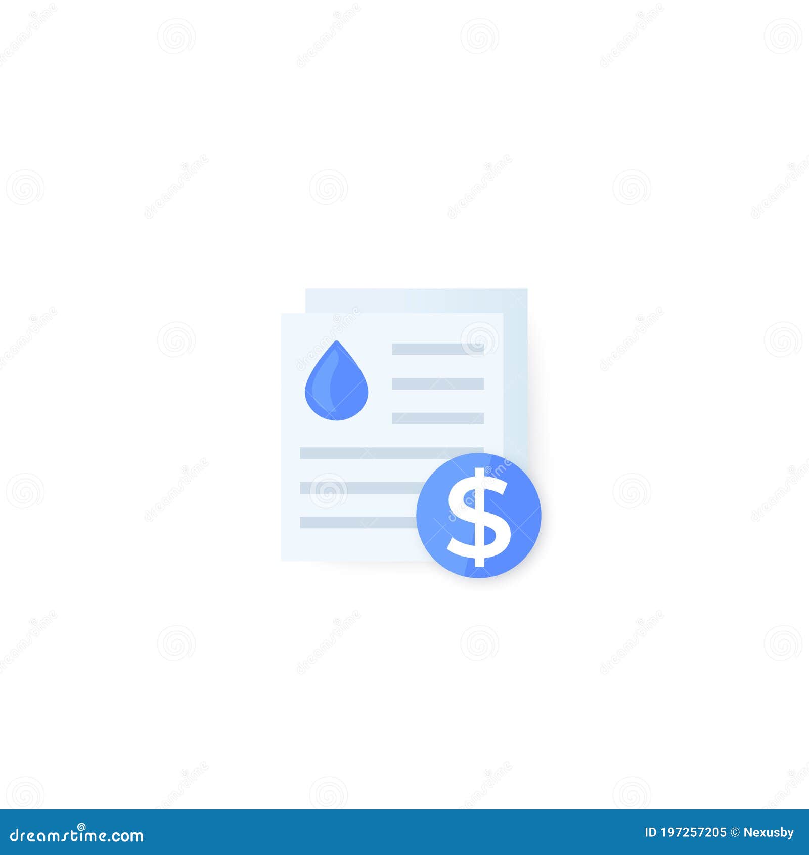 Water Utility Bills, Vector Icon Stock Vector - Illustration of work ...