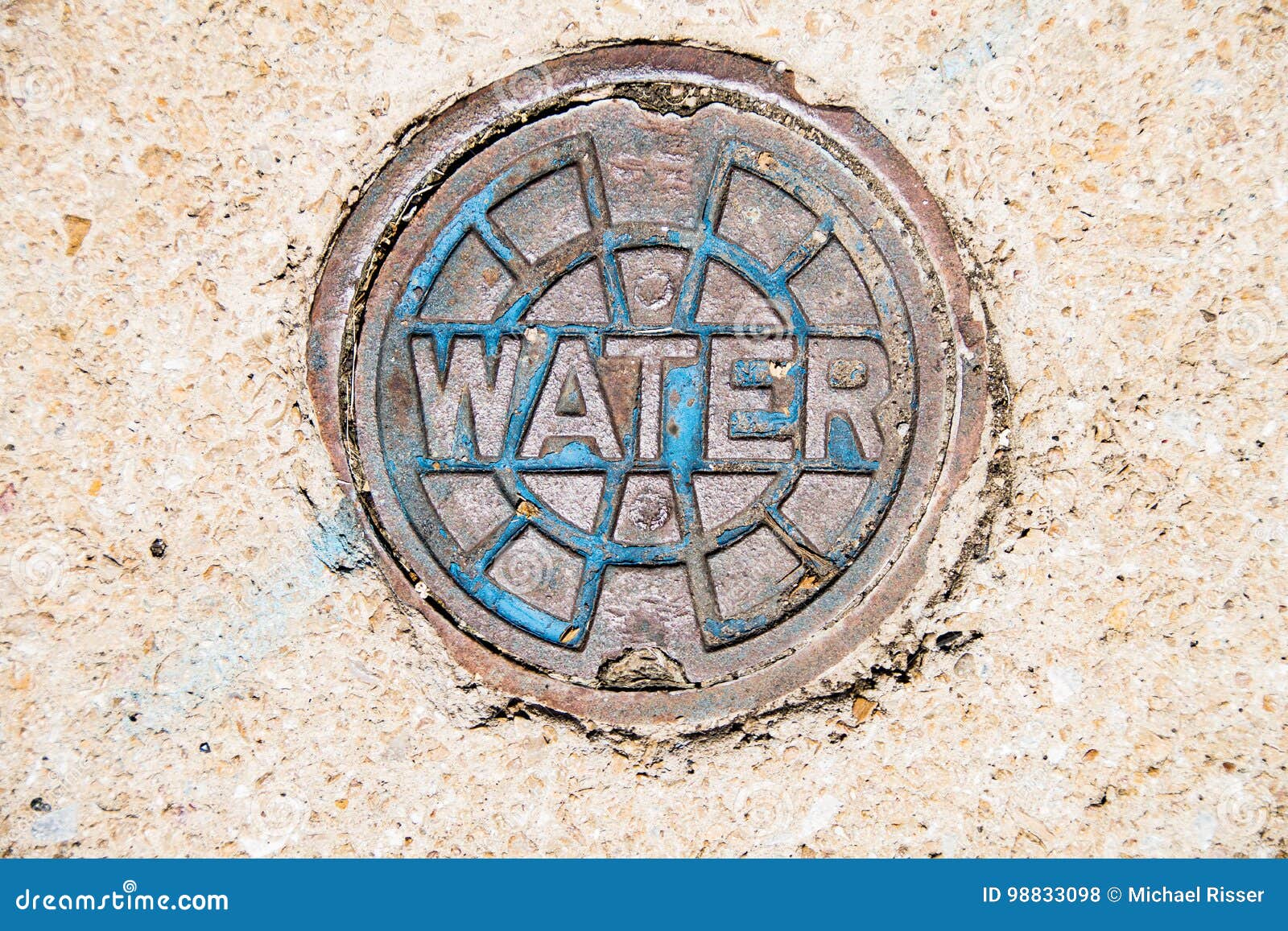 Water Utility Cover stock photo. Image of utility, cast - 98833098