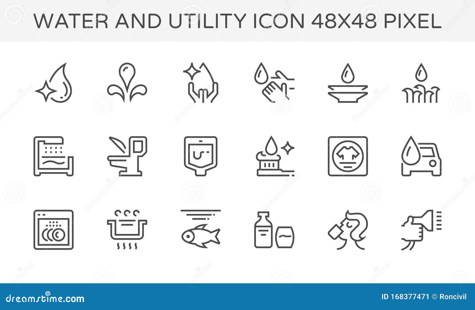 Water utility icon stock vector. Illustration of drink - 168377471
