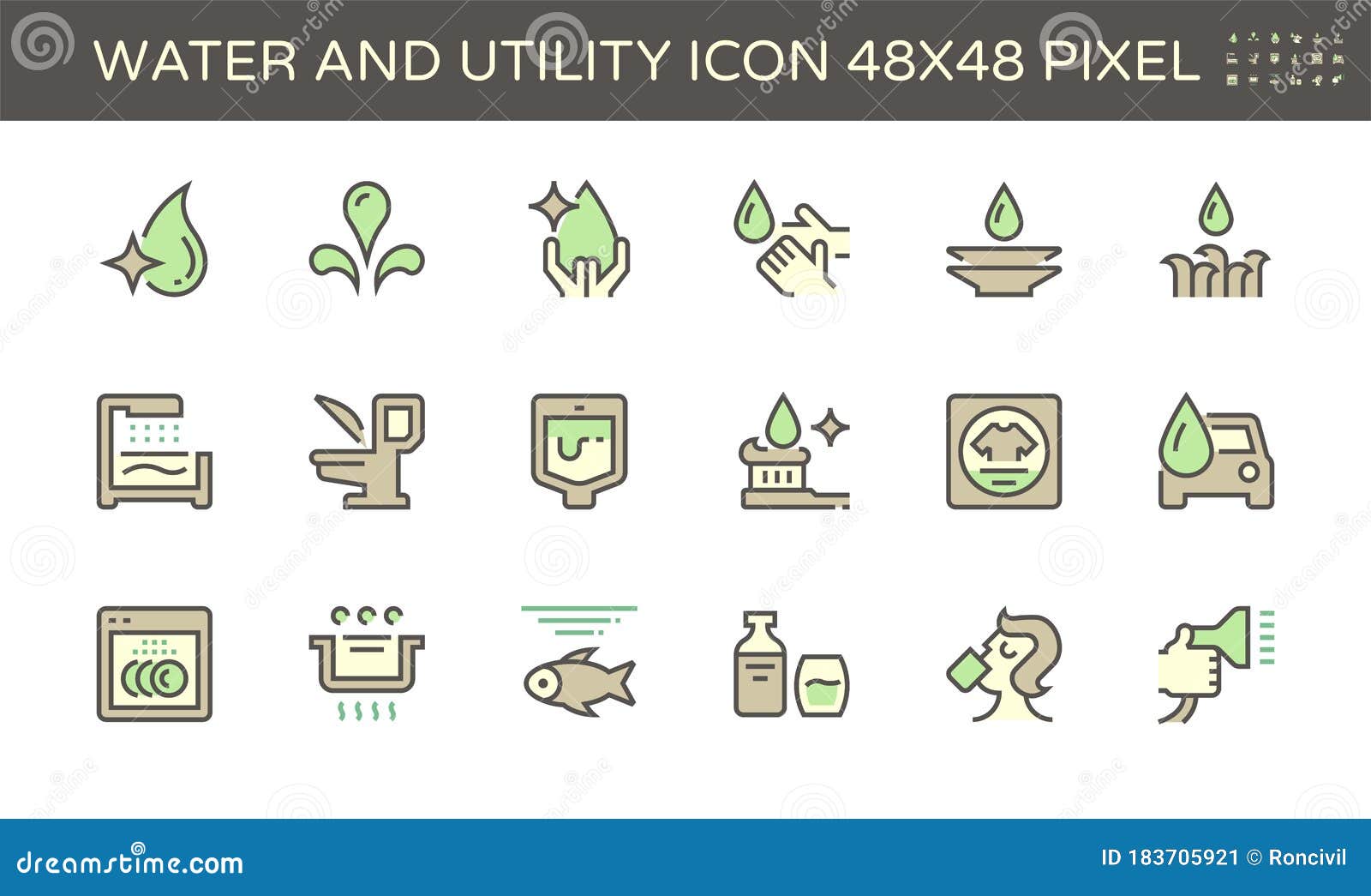 Water utility icon stock vector. Illustration of black - 183705921
