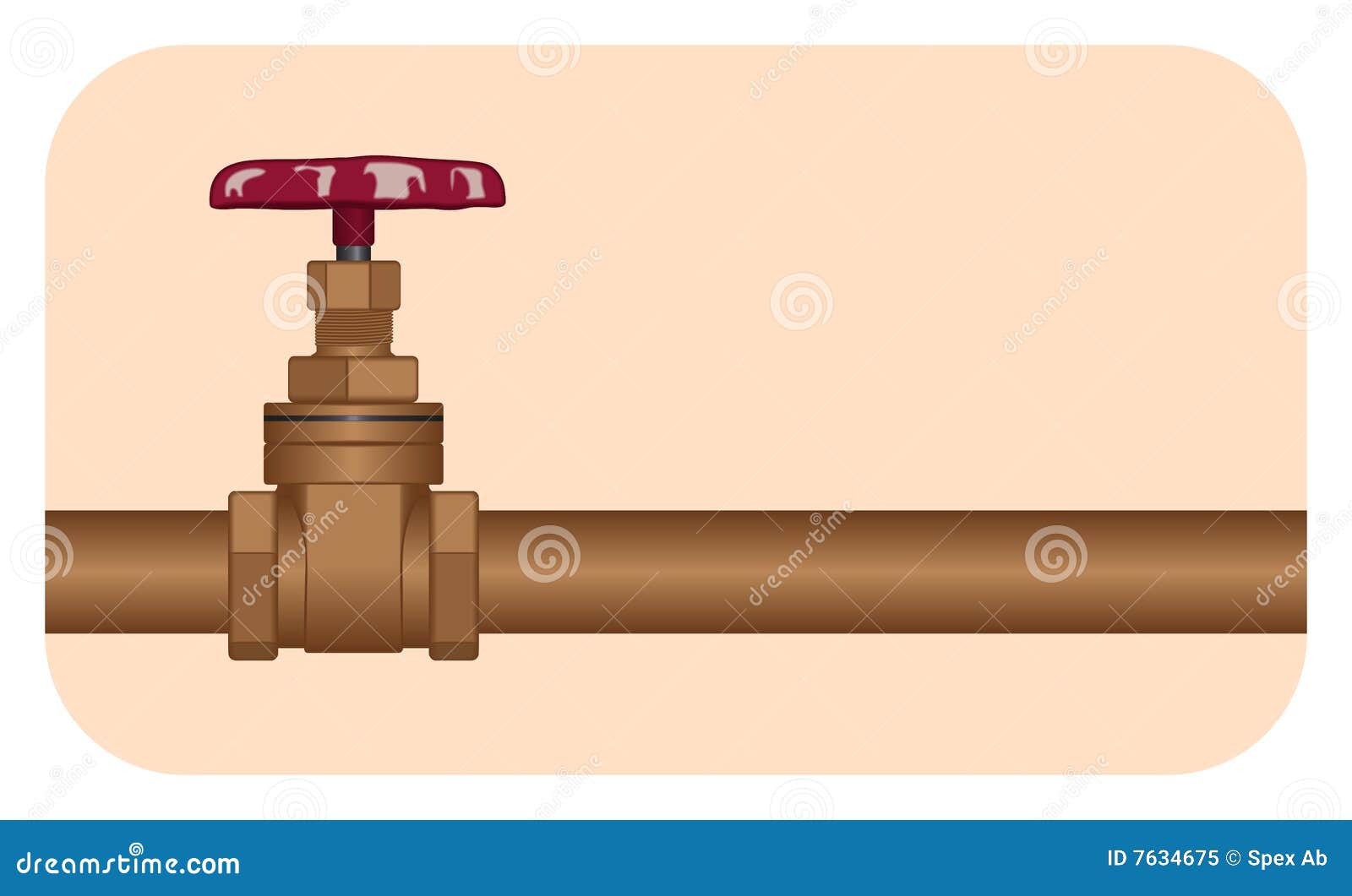 Water valve stock vector. Illustration of vector, water - 7634675