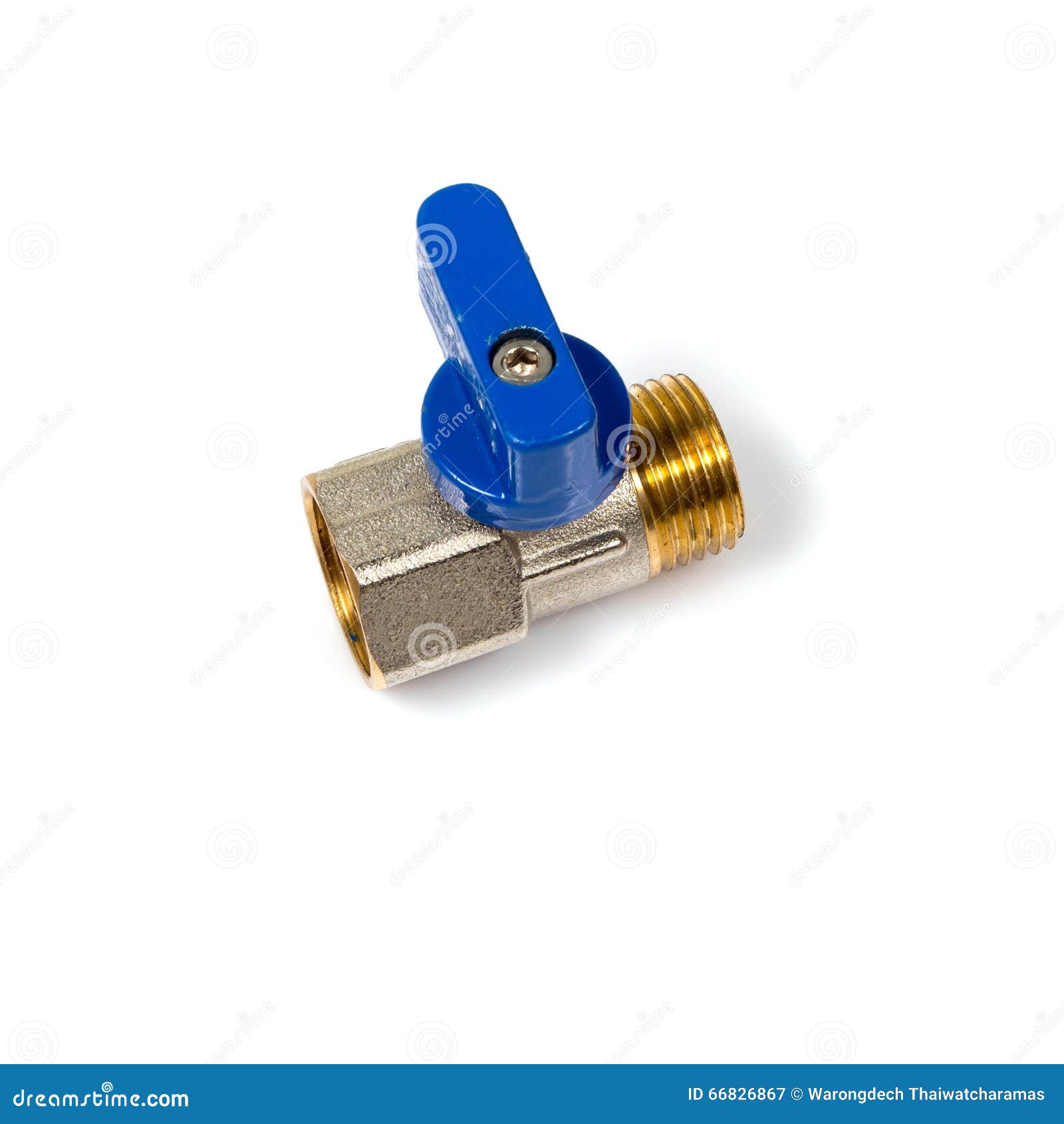 Water Valve Isolated on White. Stock Image - Image of plumbing, handle ...