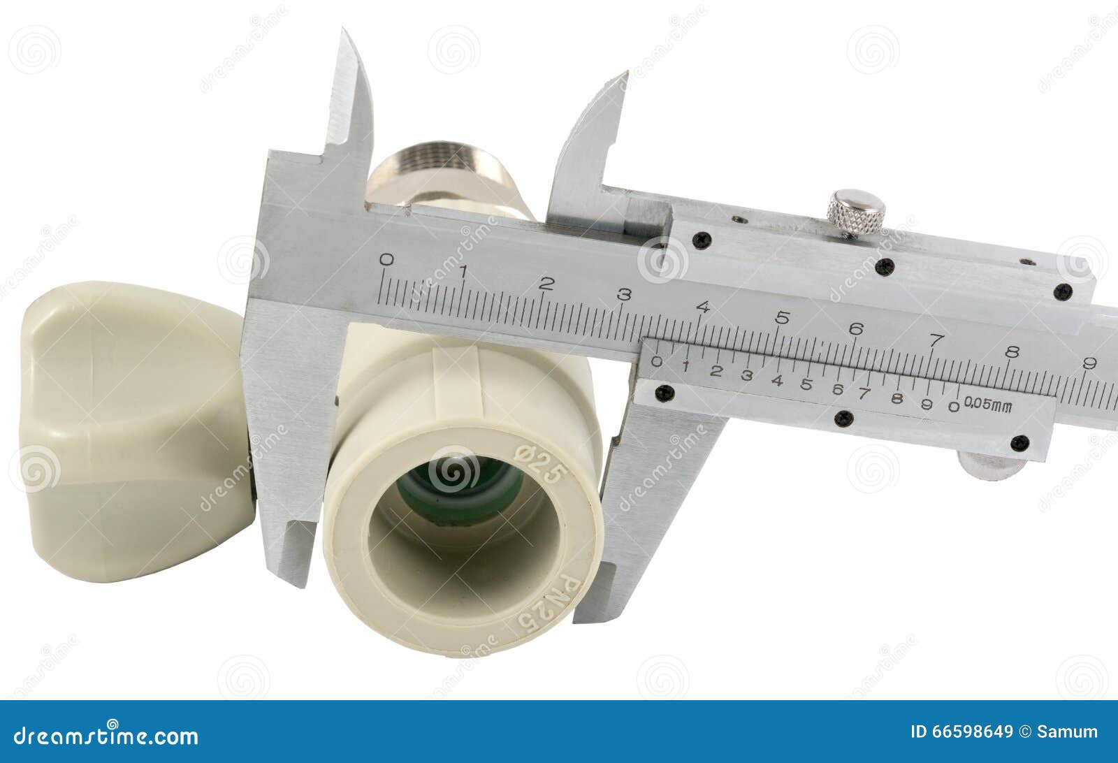 Water Valve Set and Vernier Caliper Stock Image - Image of handle ...