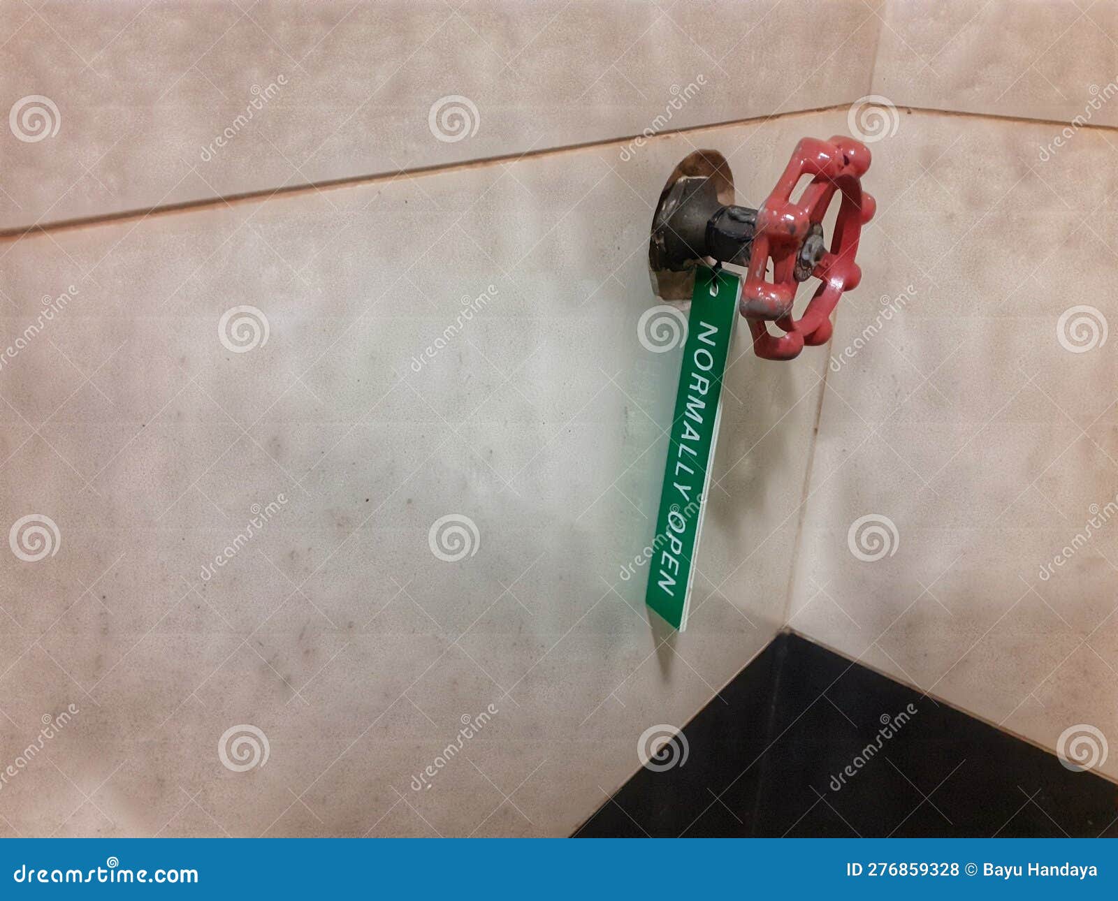 Water valve with tagging stock photo. Image of closed - 276859328