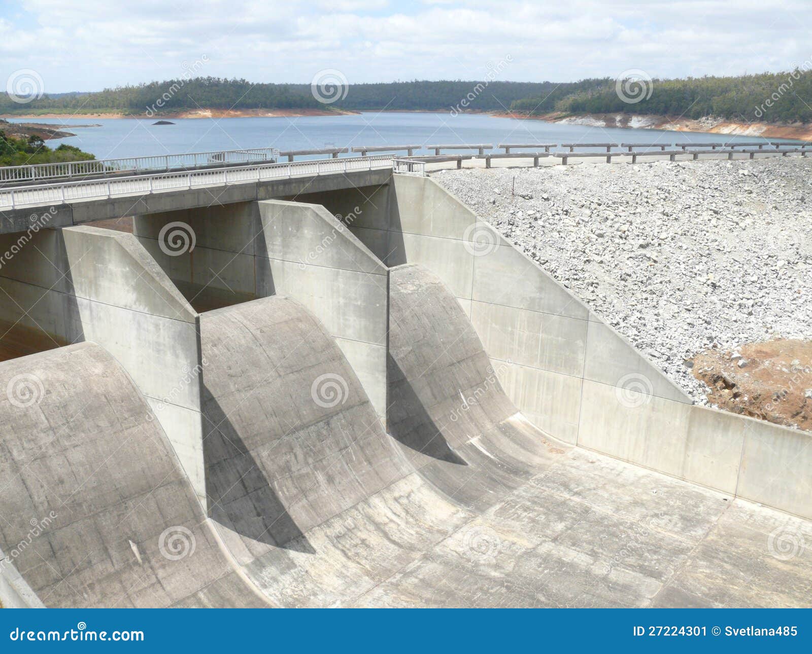 Water Vault with Dam in Perth. Stock Image - Image of railing ...