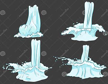 Water Vector Splash - Animation Frames Stock Vector - Illustration of ...