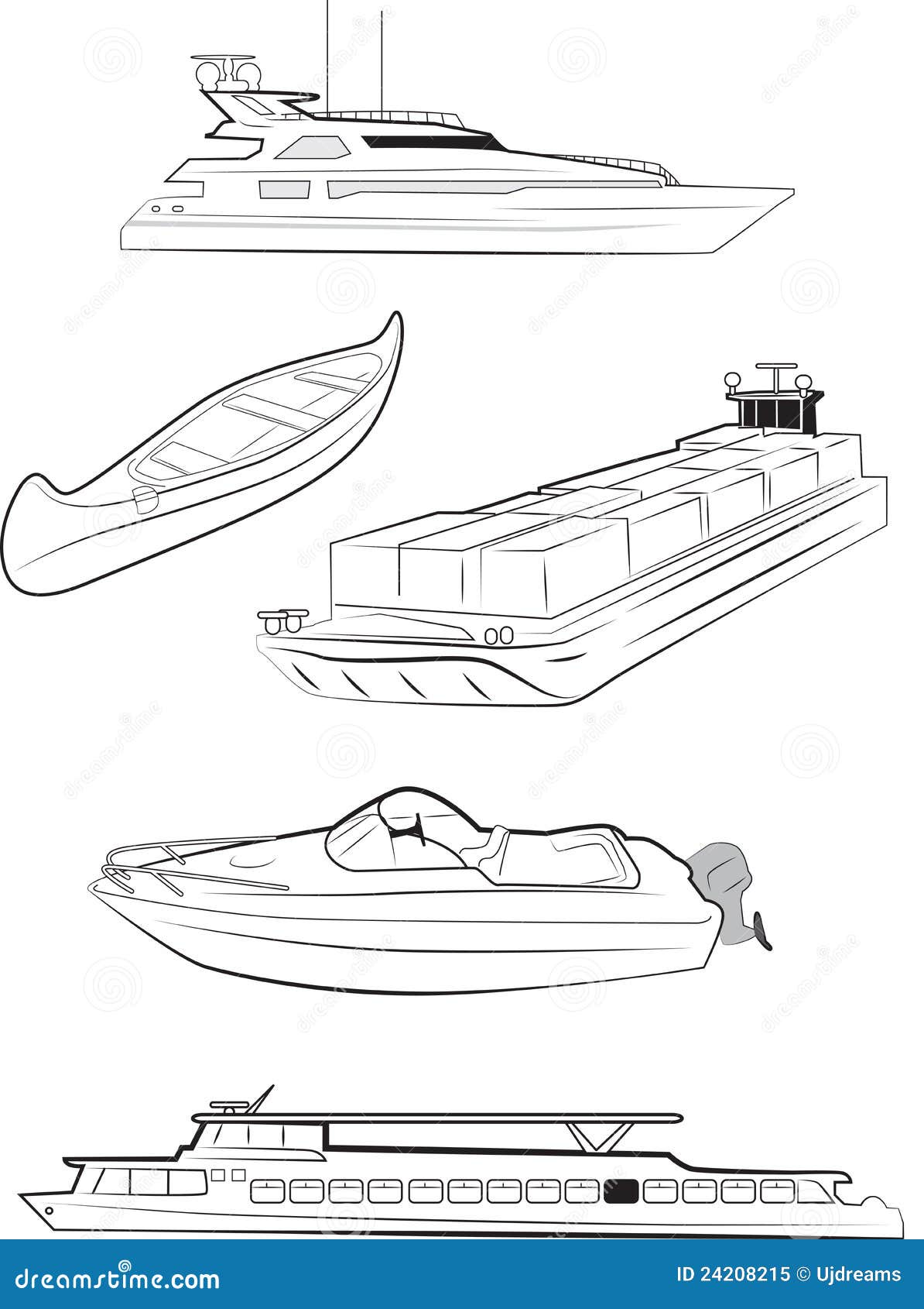 Water vehicles stock illustration. Illustration of work - 24208215
