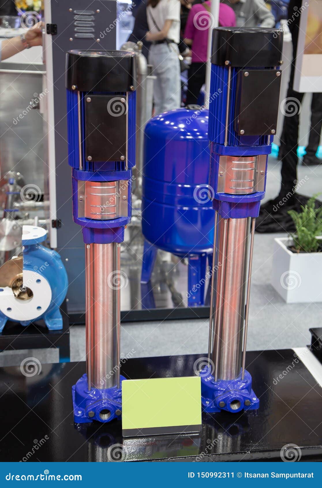 Water Vertical Multistage Inline Pumps Stock Image - Image of pipe ...