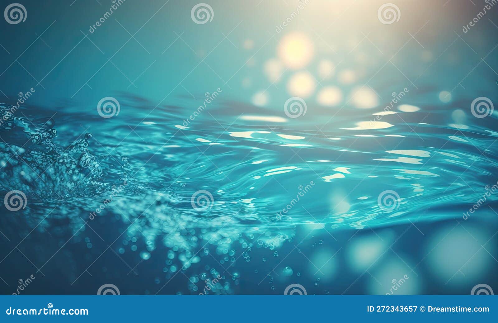 The Water is Very Blue and the Sun is Shining in the Background Stock ...