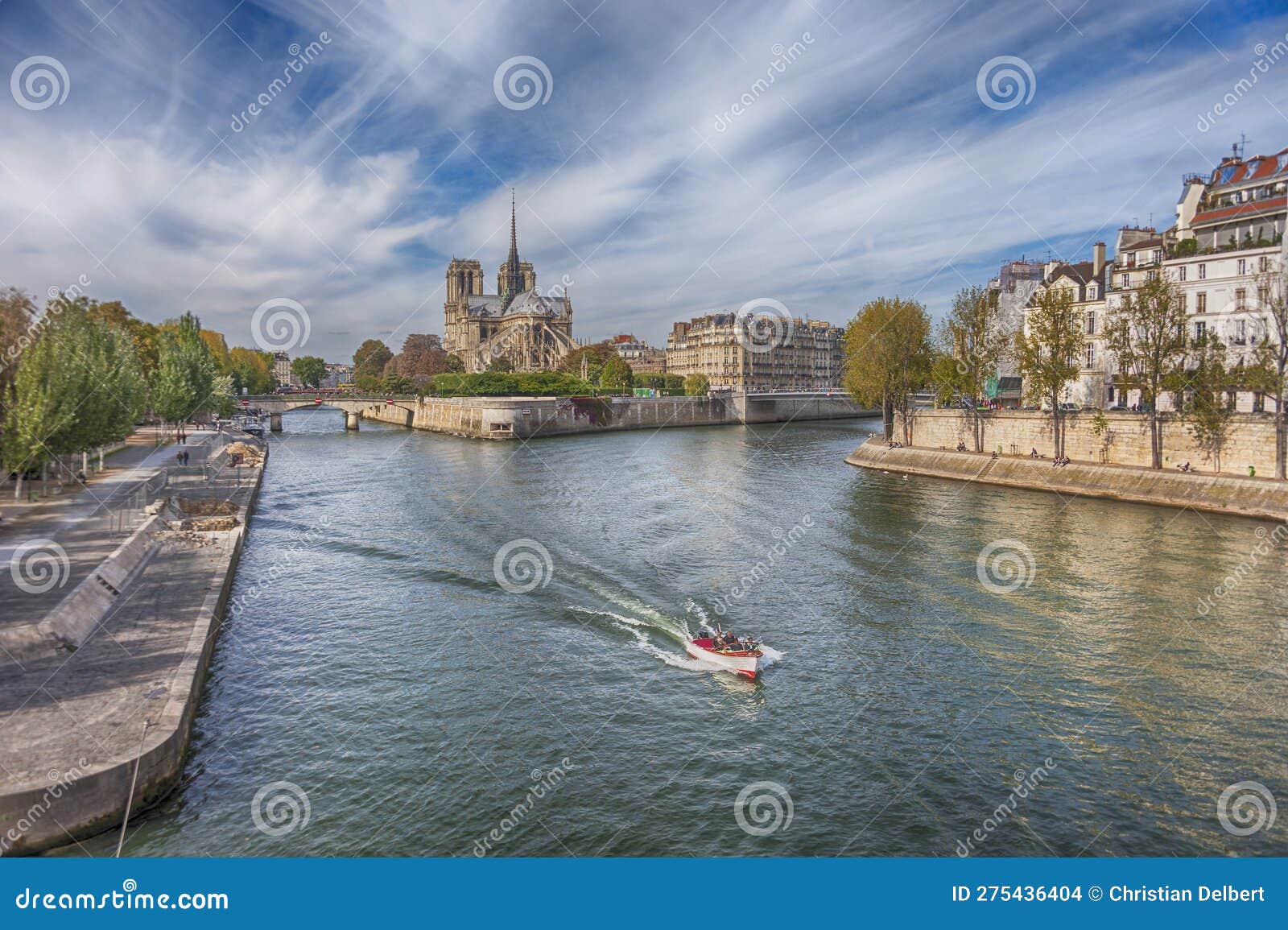 Water View of Notre Dame Cathedral before the Fire Editorial Stock ...