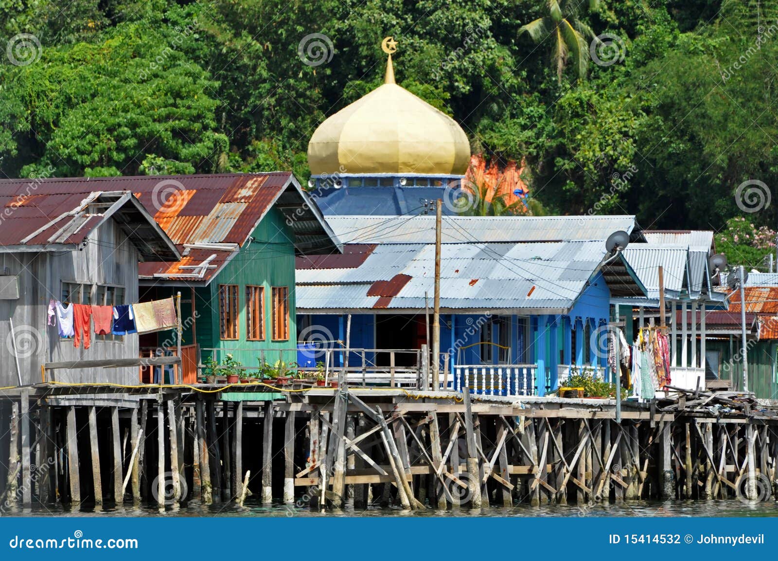 Water Village in Brunei stock photo. Image of brunei - 15414532
