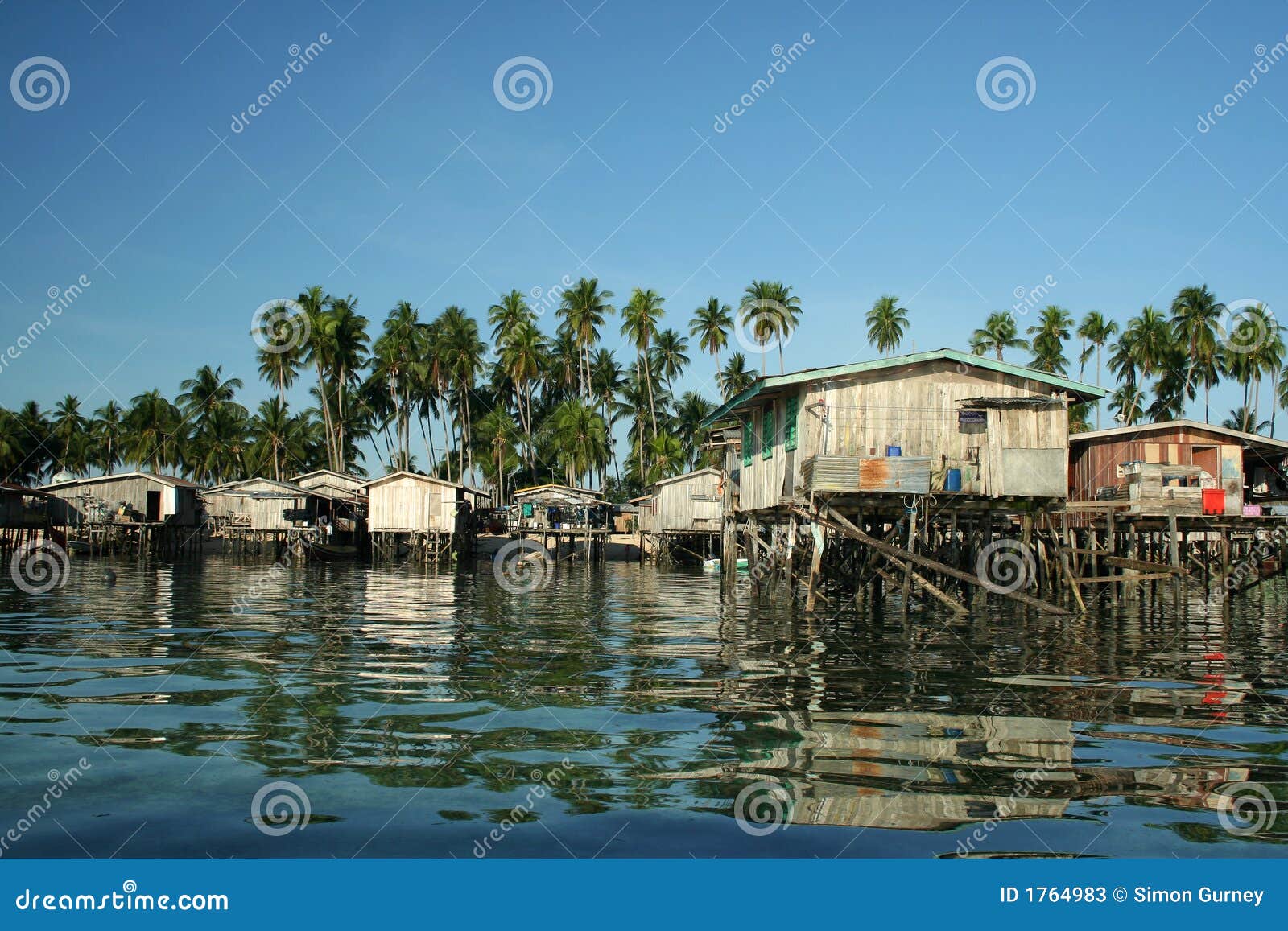 Water Village Mabul Island Borneo Stock Image - Image of mabul, asian ...