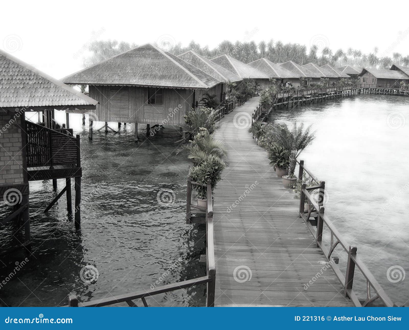 Water village resort stock photo. Image of house, landmark - 221316