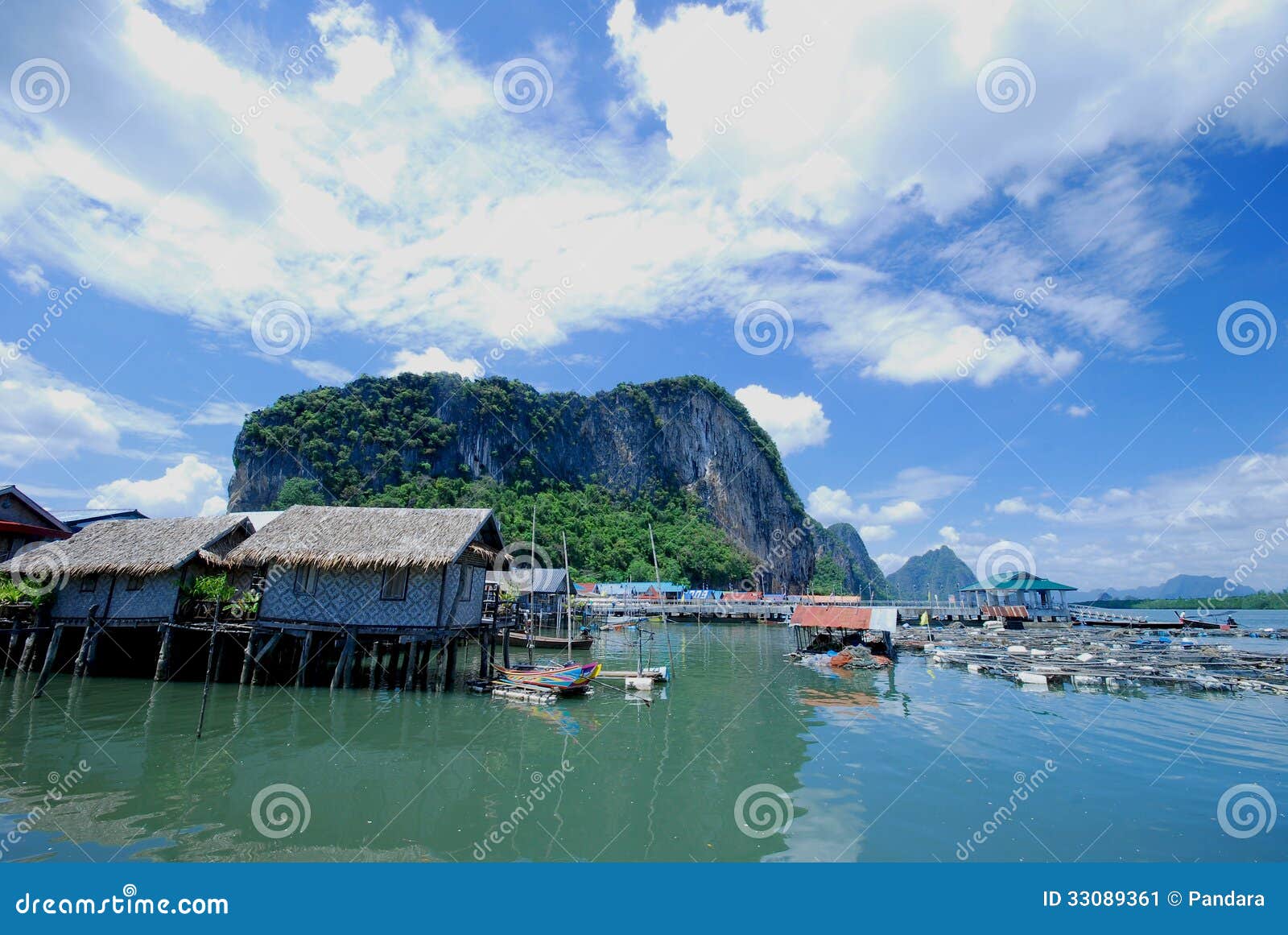 Water Village in Sea, Thailand Stock Image - Image of phuket, travel ...