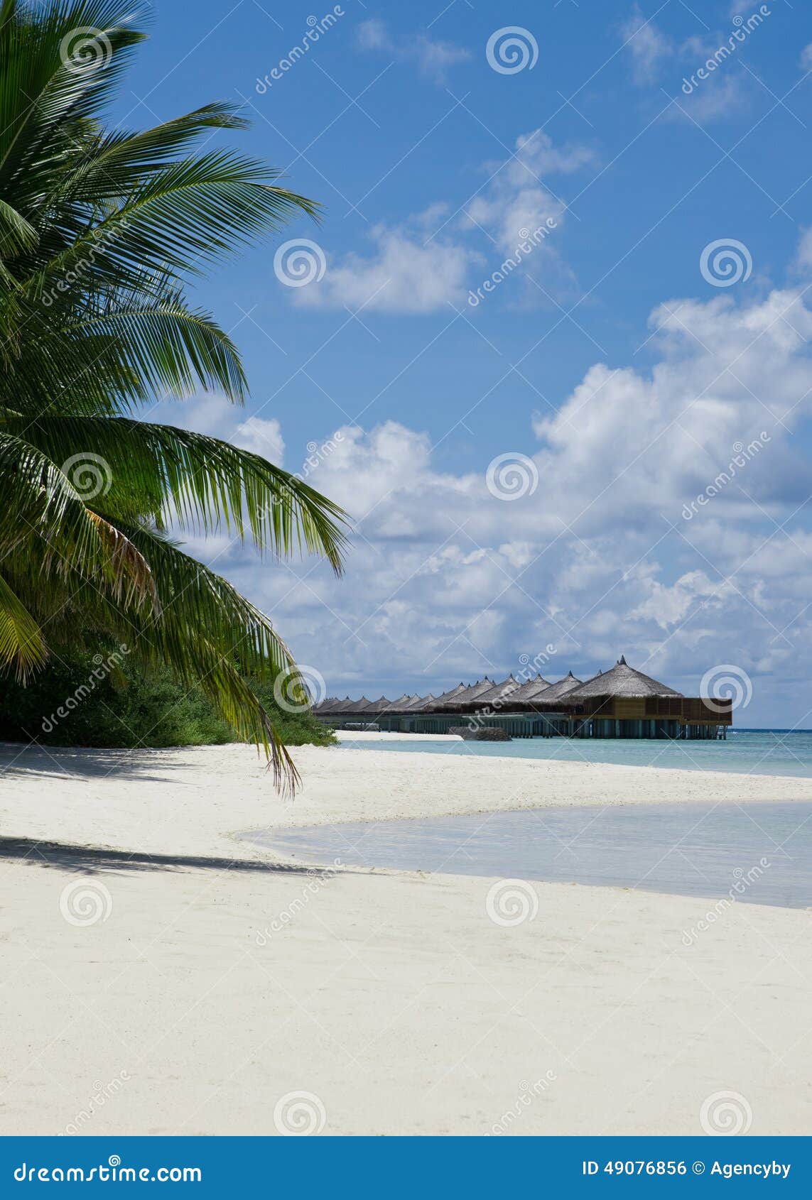 Water villas at the noon stock photo. Image of island - 49076856