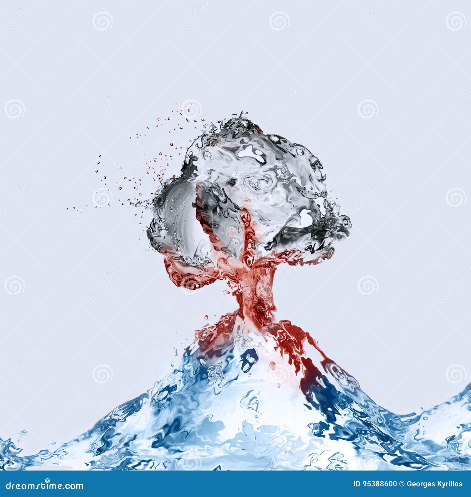 Water Volcano Erupting stock foto. Image of energie, gevaar - 95388600