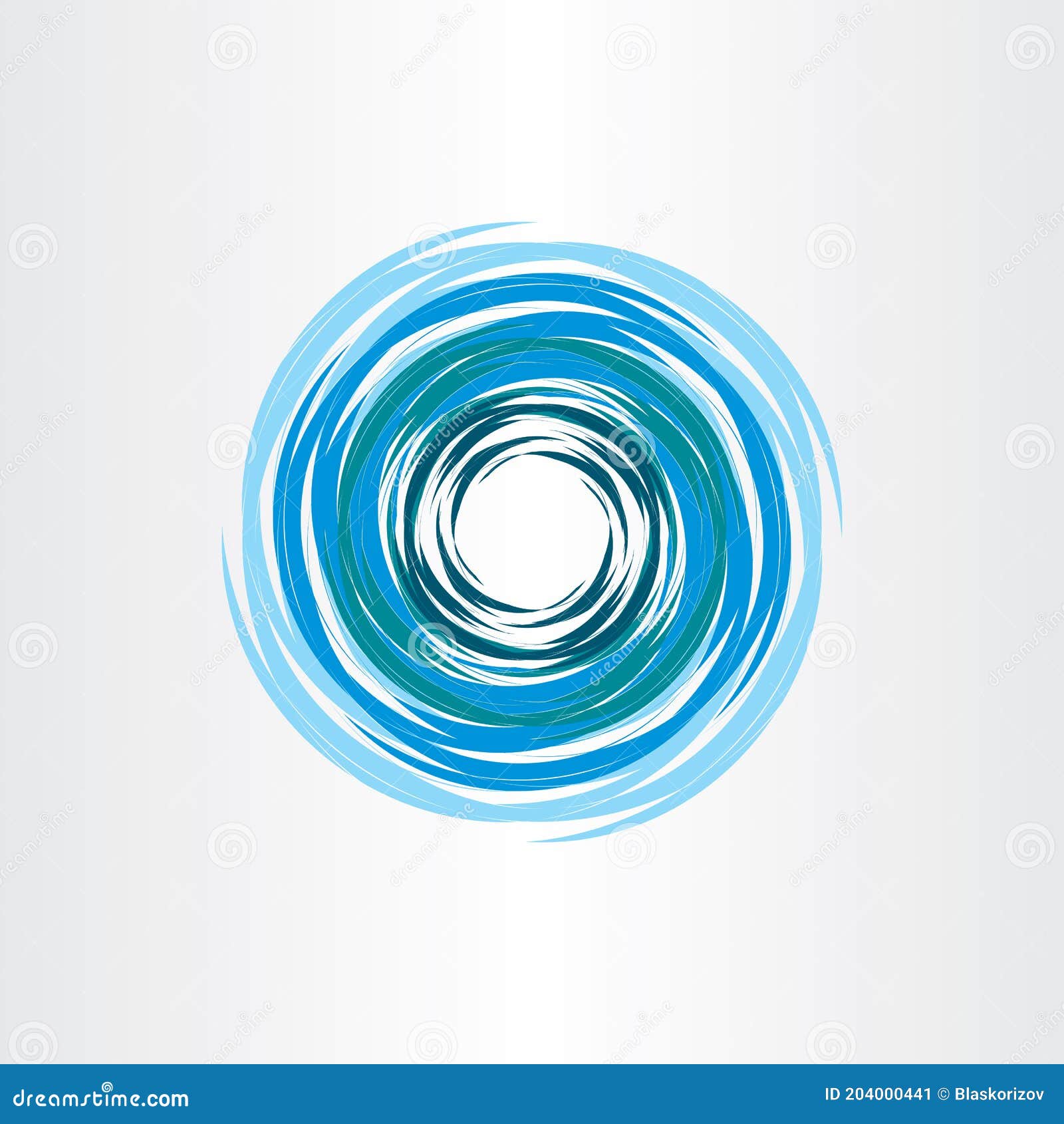 Water Vortex Blue Icon Abstract Background Stock Vector - Illustration ...