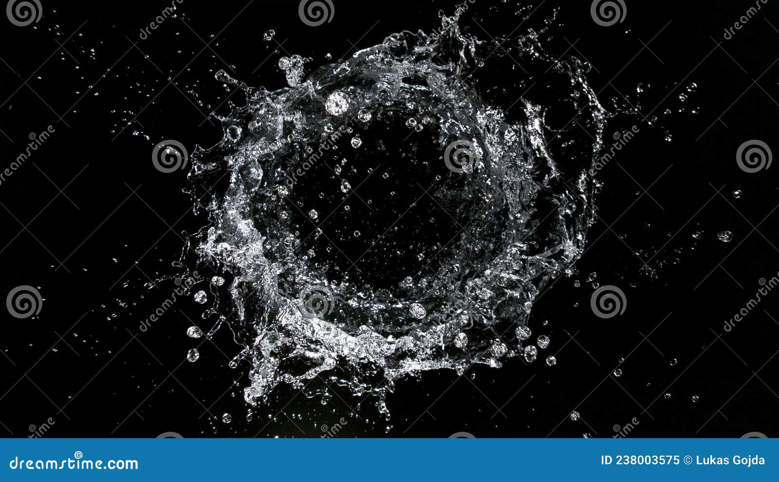 Water Vortex Isolated on Black Background Stock Image - Image of ...