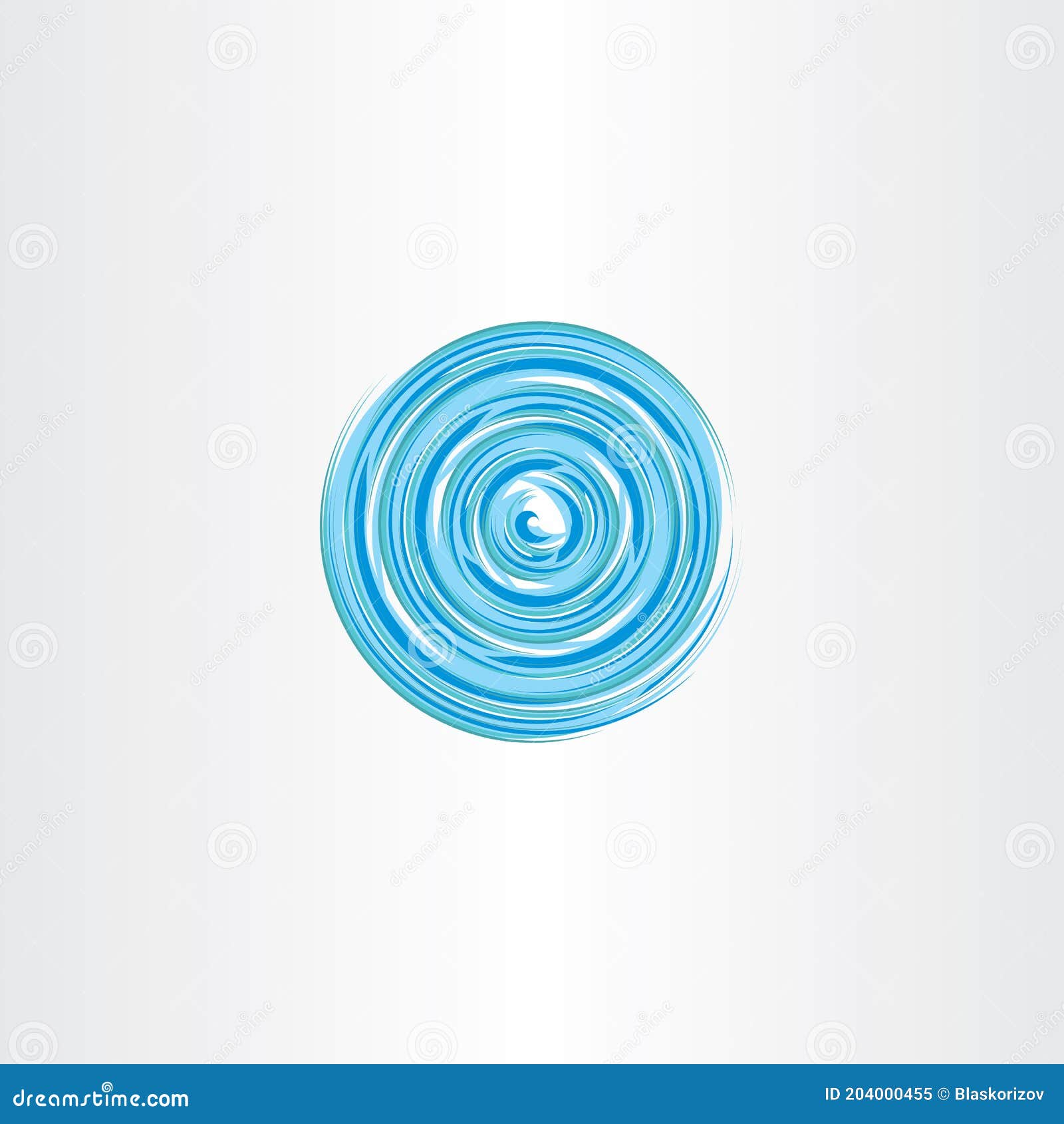 Water Vortex Spiral Circle Icon Vector Stock Vector - Illustration of ...