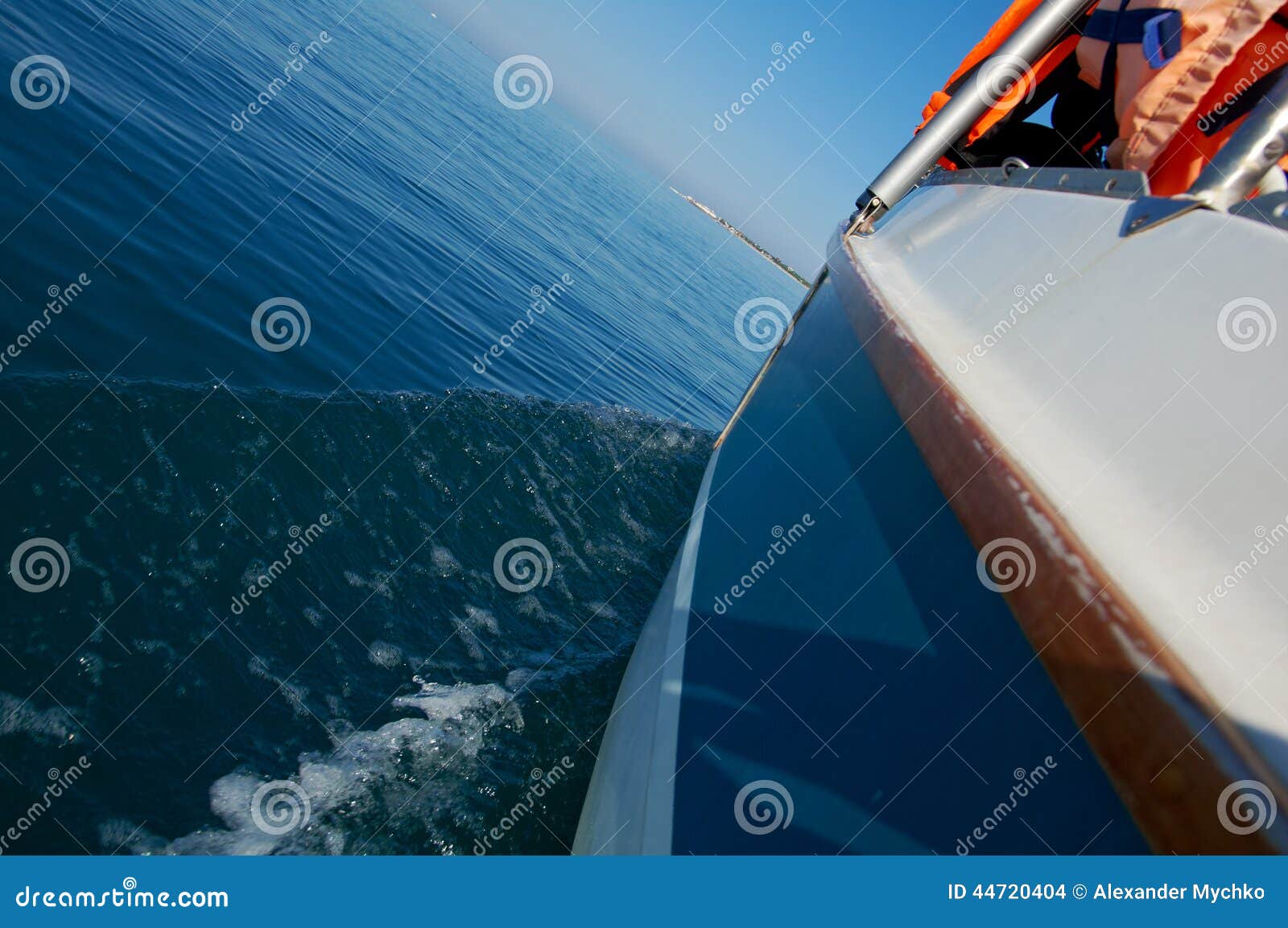 Water wake behind yacht stock photo. Image of ship, pleasure - 44720404