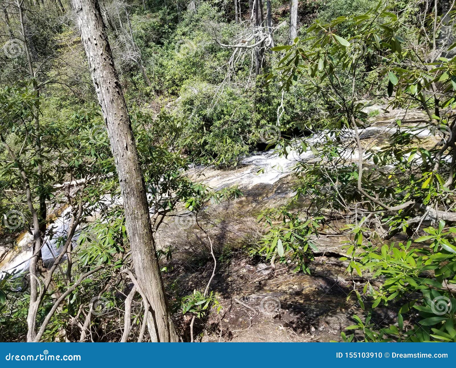 Water Waterfall Rocks Mountain View Cascades River Stock Photo - Image ...