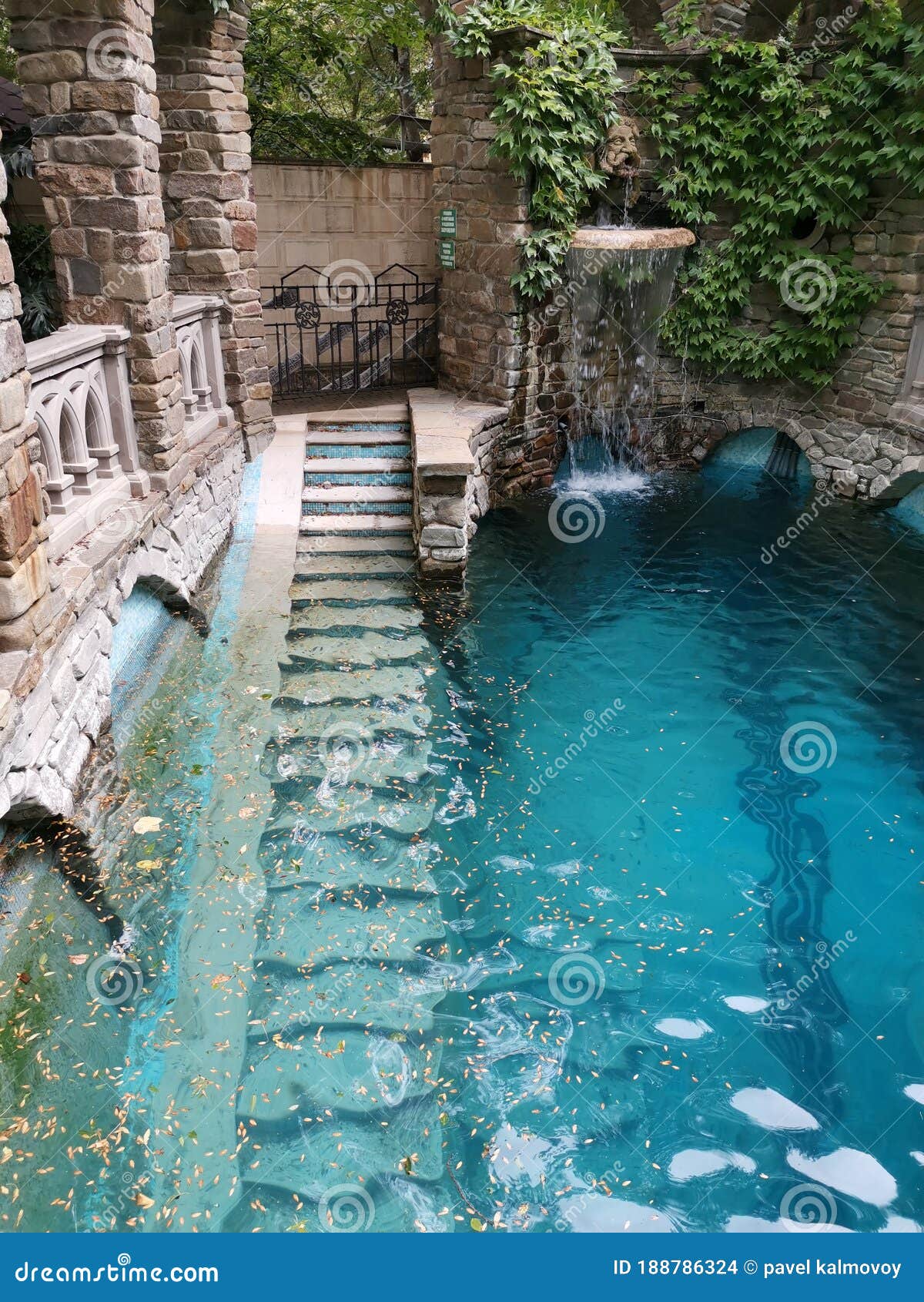 Water waterway stairs Park stock photo. Image of canal - 188786324