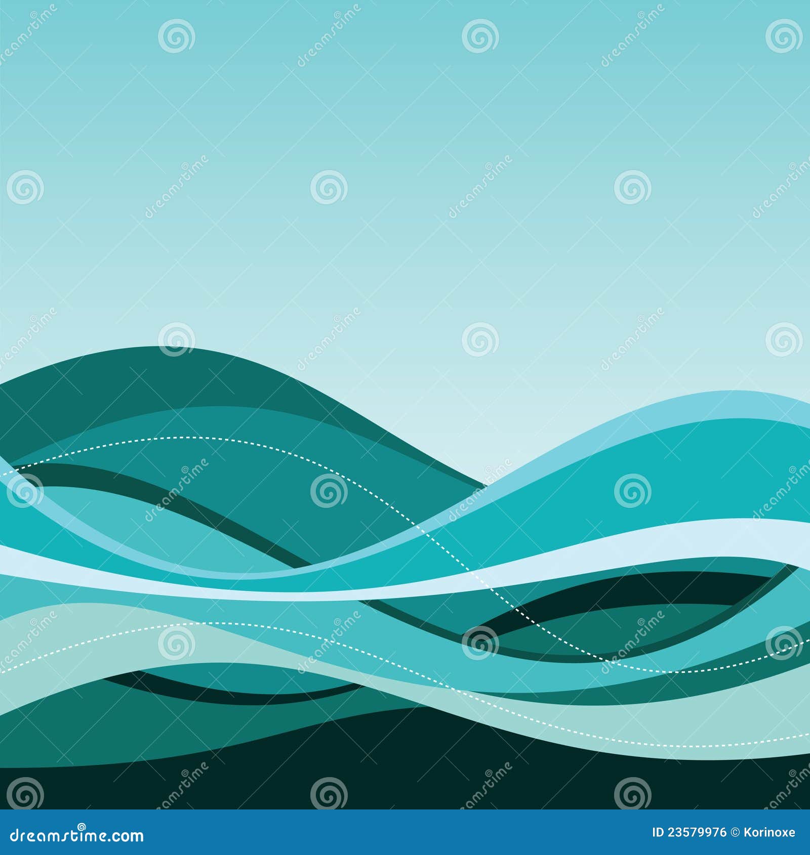 Water wave stock vector. Illustration of curve, background - 23579976