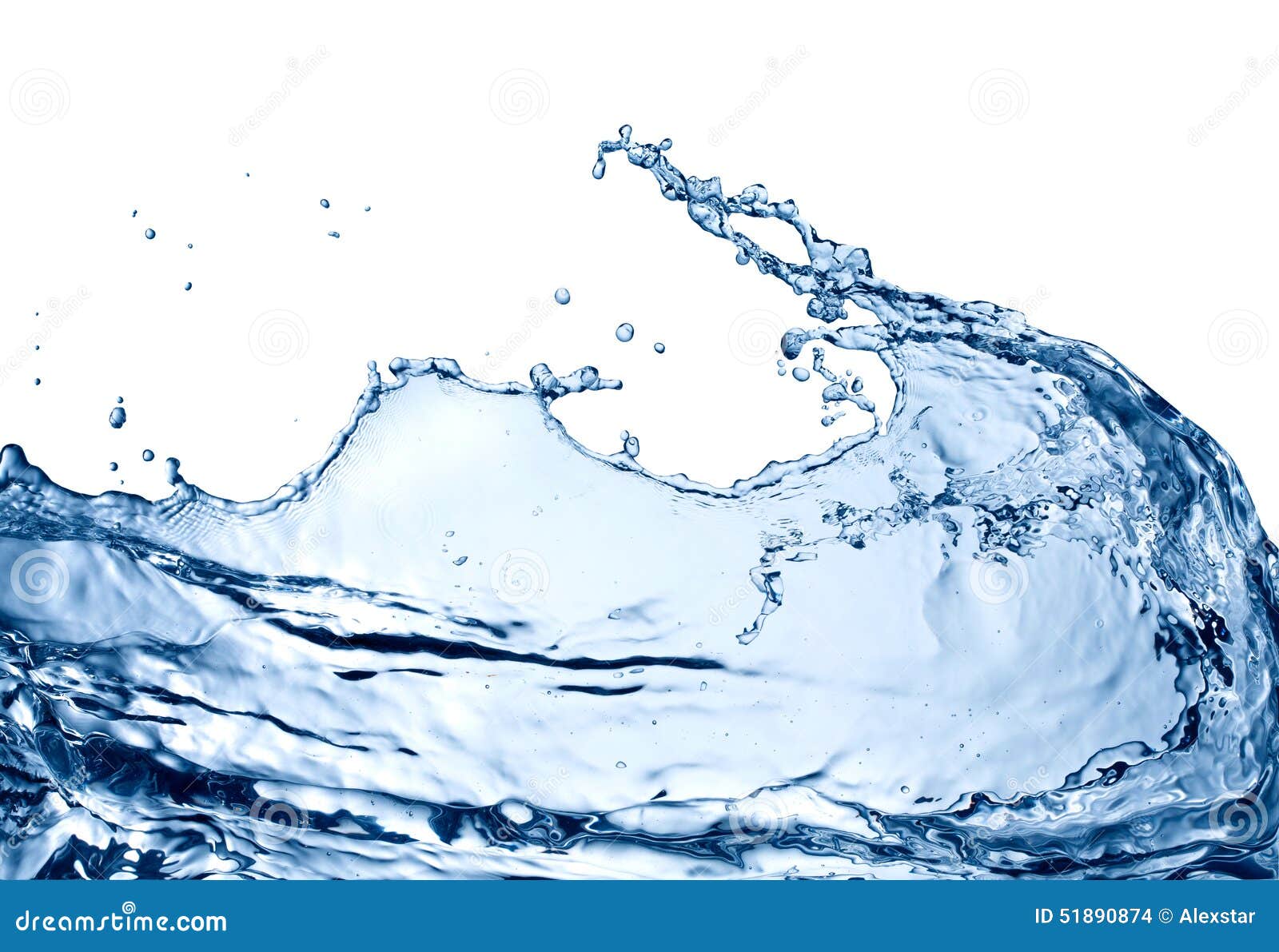 Water Wave Splash Isolated On White Background Royalty-Free Stock ...