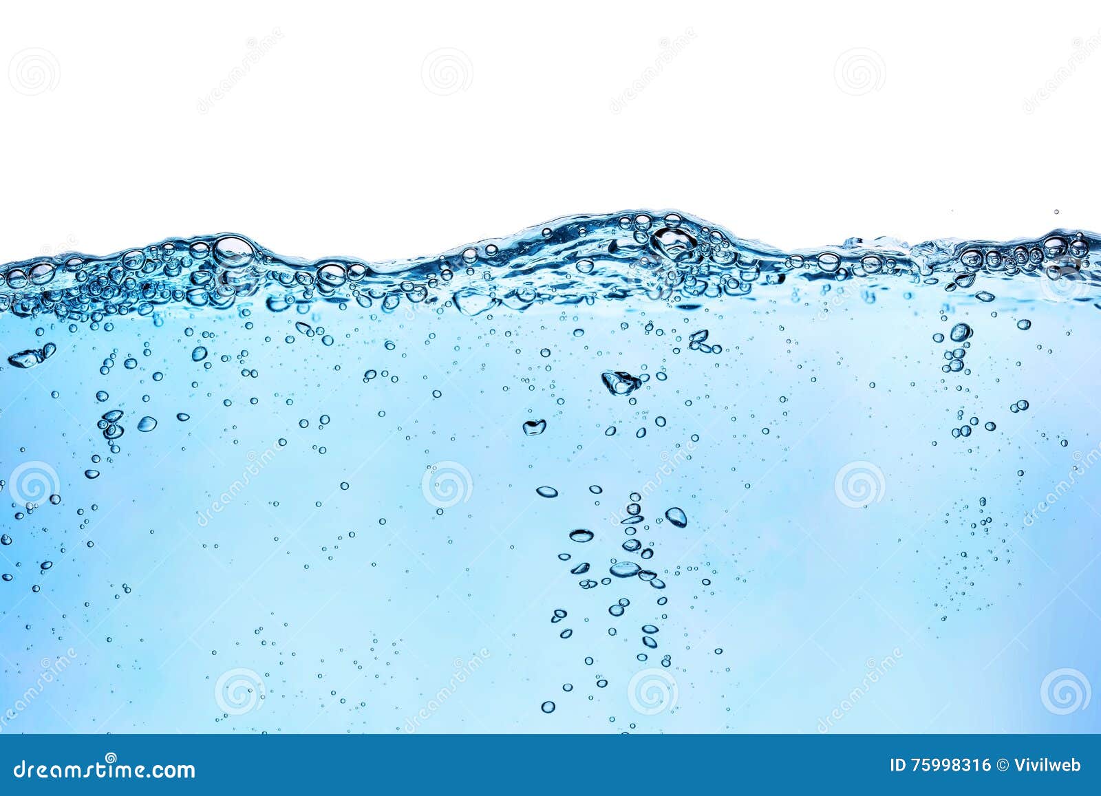 Water Wave with Air Bubbles Stock Photo - Image of healthy, cool: 75998316