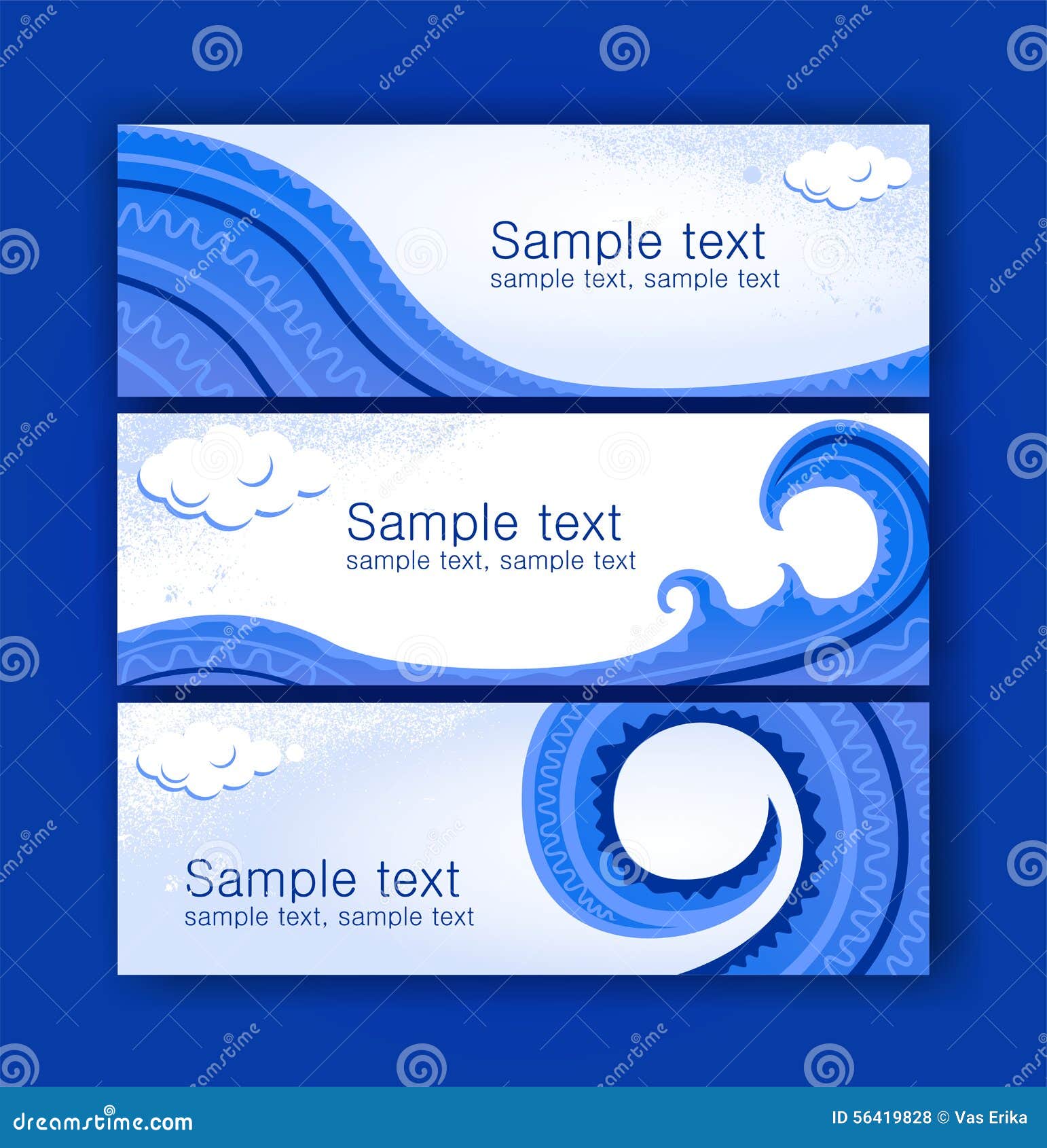 Water wave banners stock illustration. Illustration of ecology - 56419828