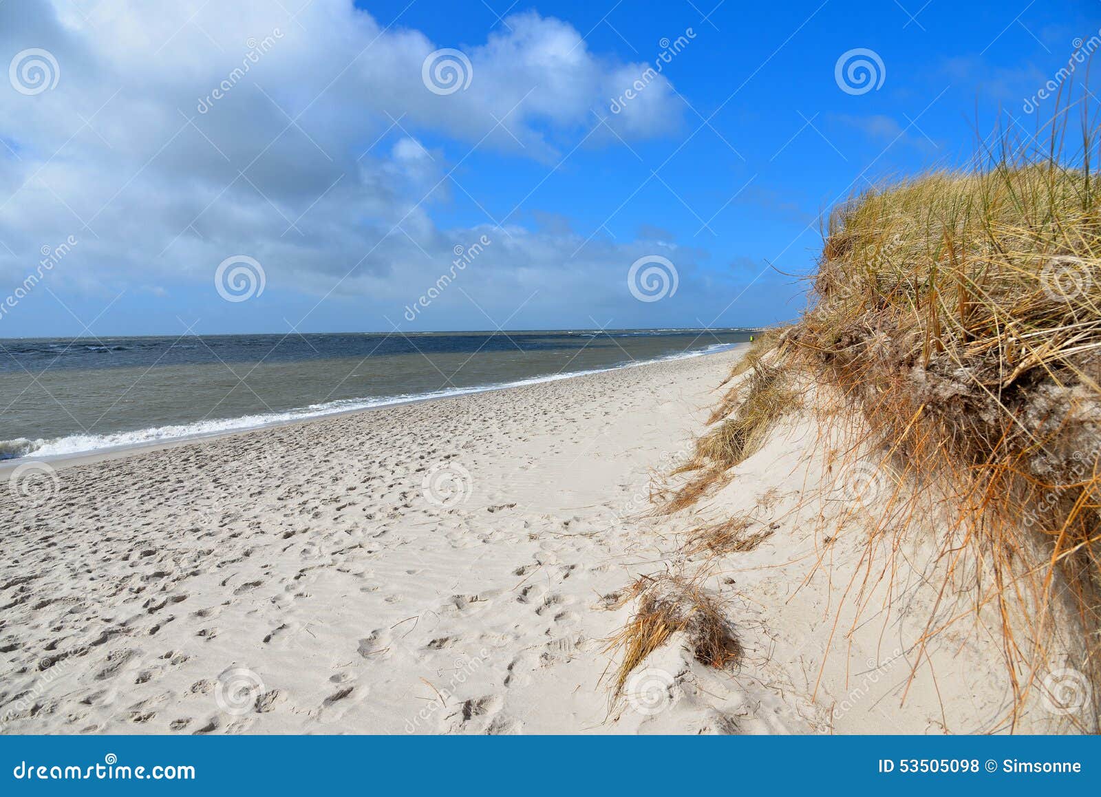Water Wave beach Sylt stock photo. Image of seaside, tourism - 53505098