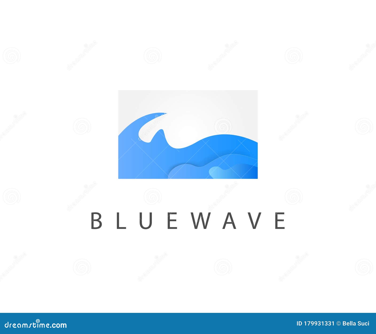 Water Wave Box Logo Design Template Vector Stock Vector - Illustration ...