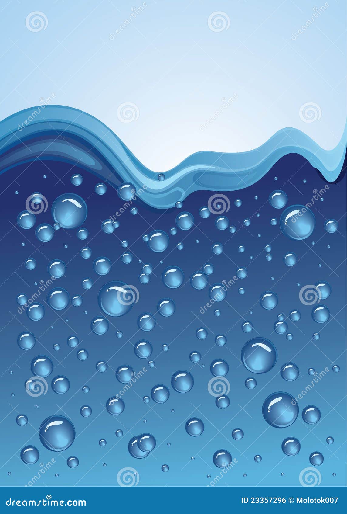 Water wave with bubbles stock vector. Illustration of macro - 23357296