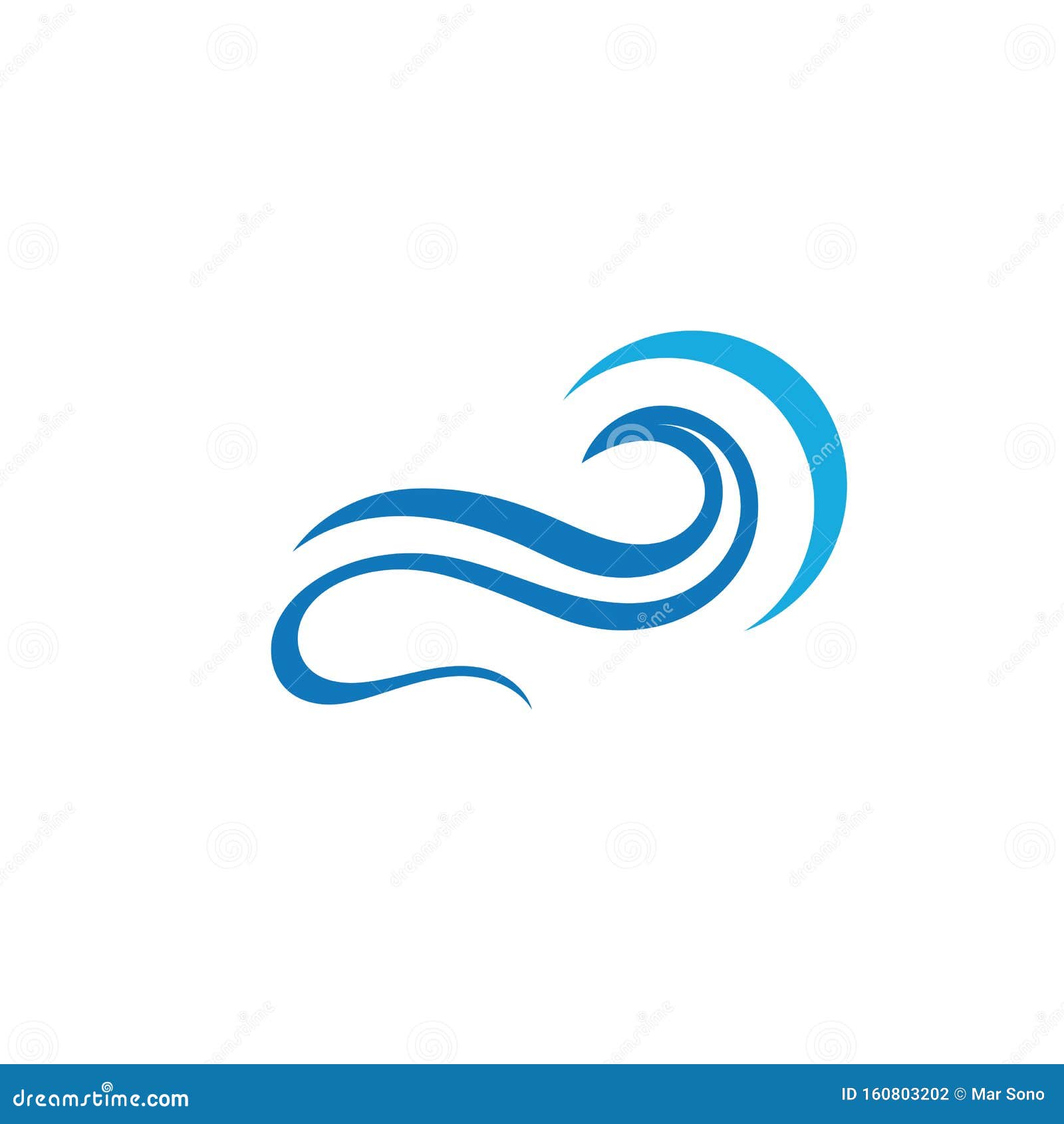 Water wave design logo stock vector. Illustration of color - 160803202