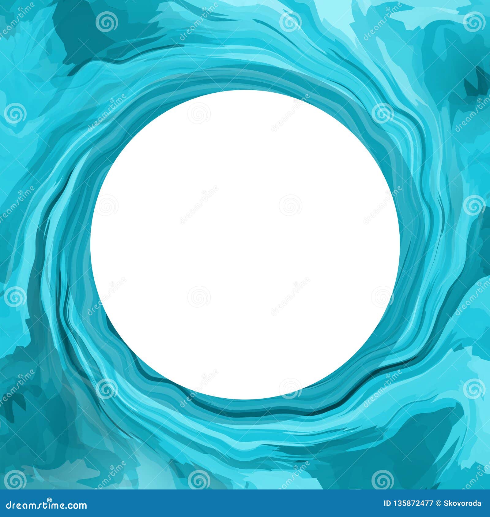 Water wave frame stock illustration. Illustration of circle - 135872477