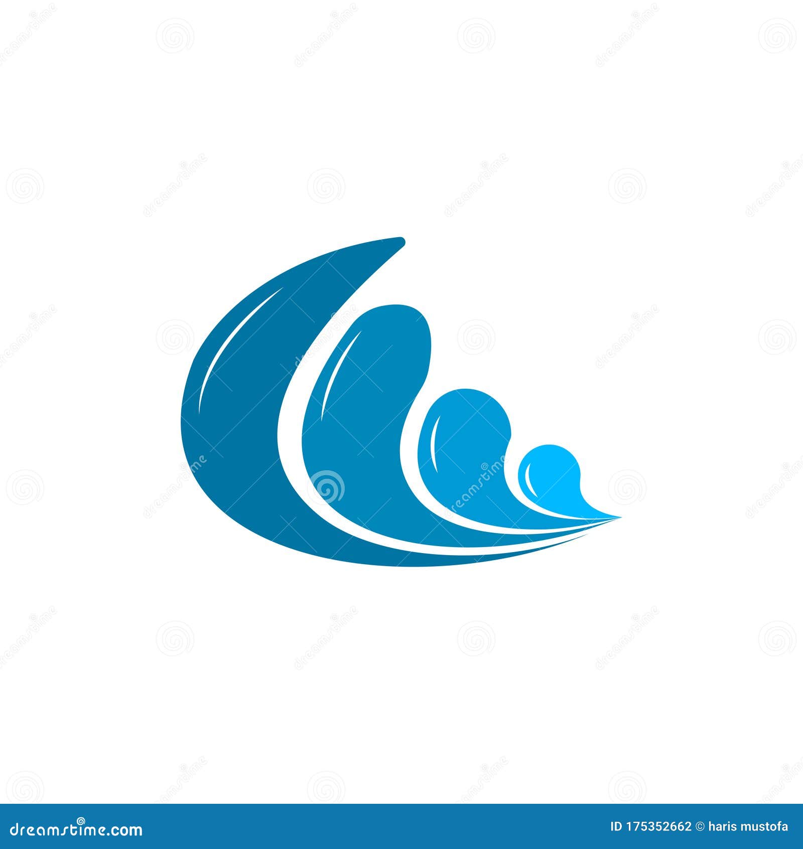 Water Wave Graphic Design Template Vector Isolated Stock Vector ...