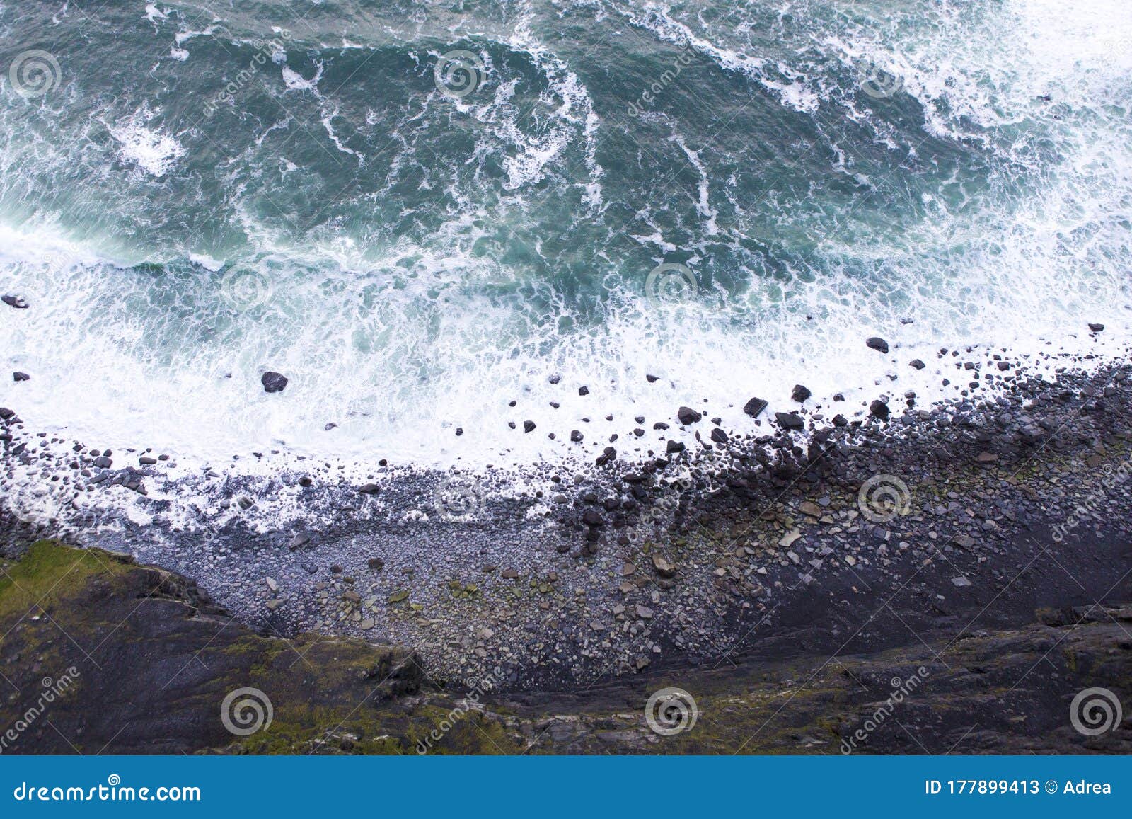 Water Wave Hitting the Shore on Cliff of Moher Stock Image - Image of ...
