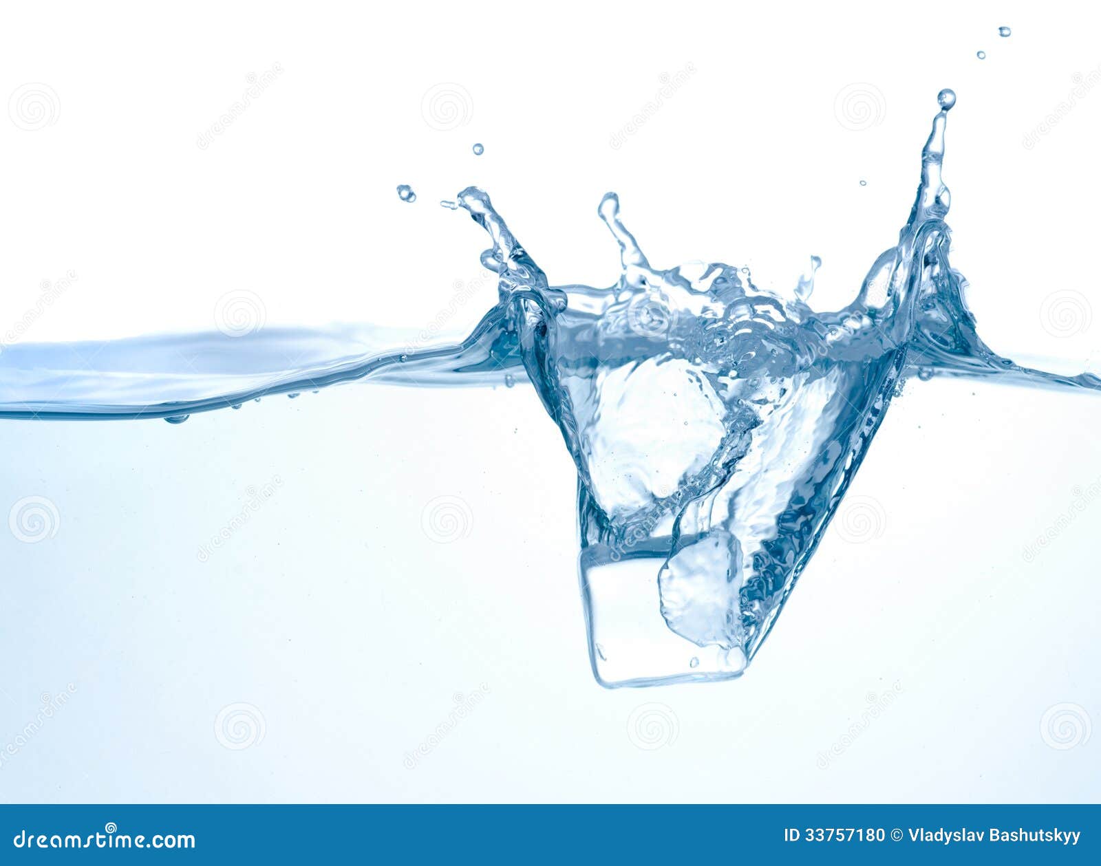 Water wave with ice splash stock photo. Image of drink - 33757180