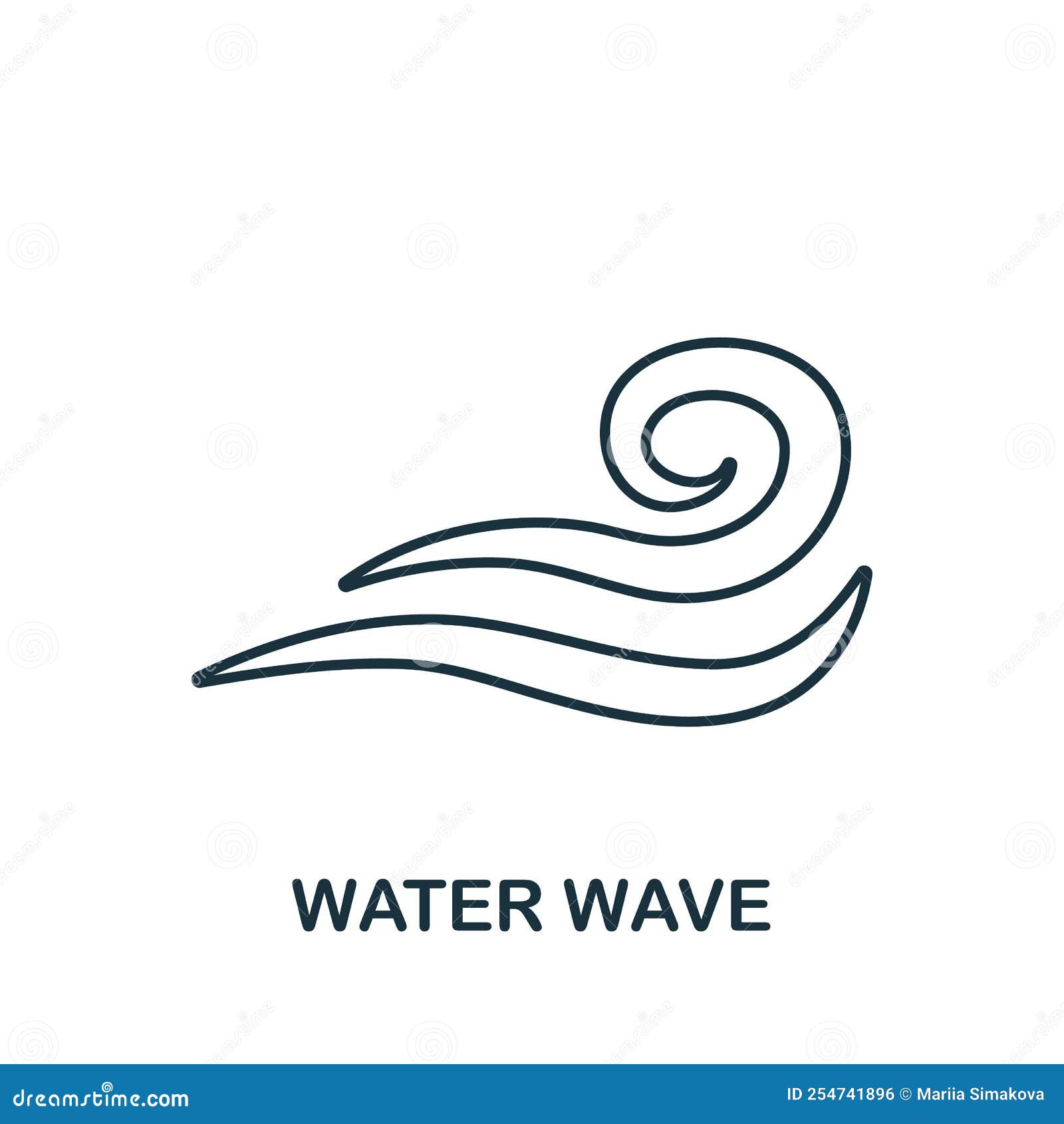 Water Wave Icon. Line Simple Summer Icon for Templates, Web Design and ...