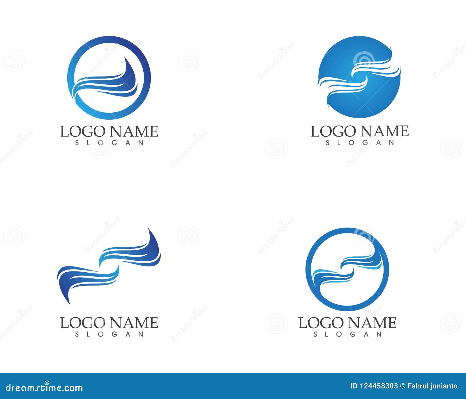 Water Wave Icon Logo Vector Stock Vector - Illustration of shape ...