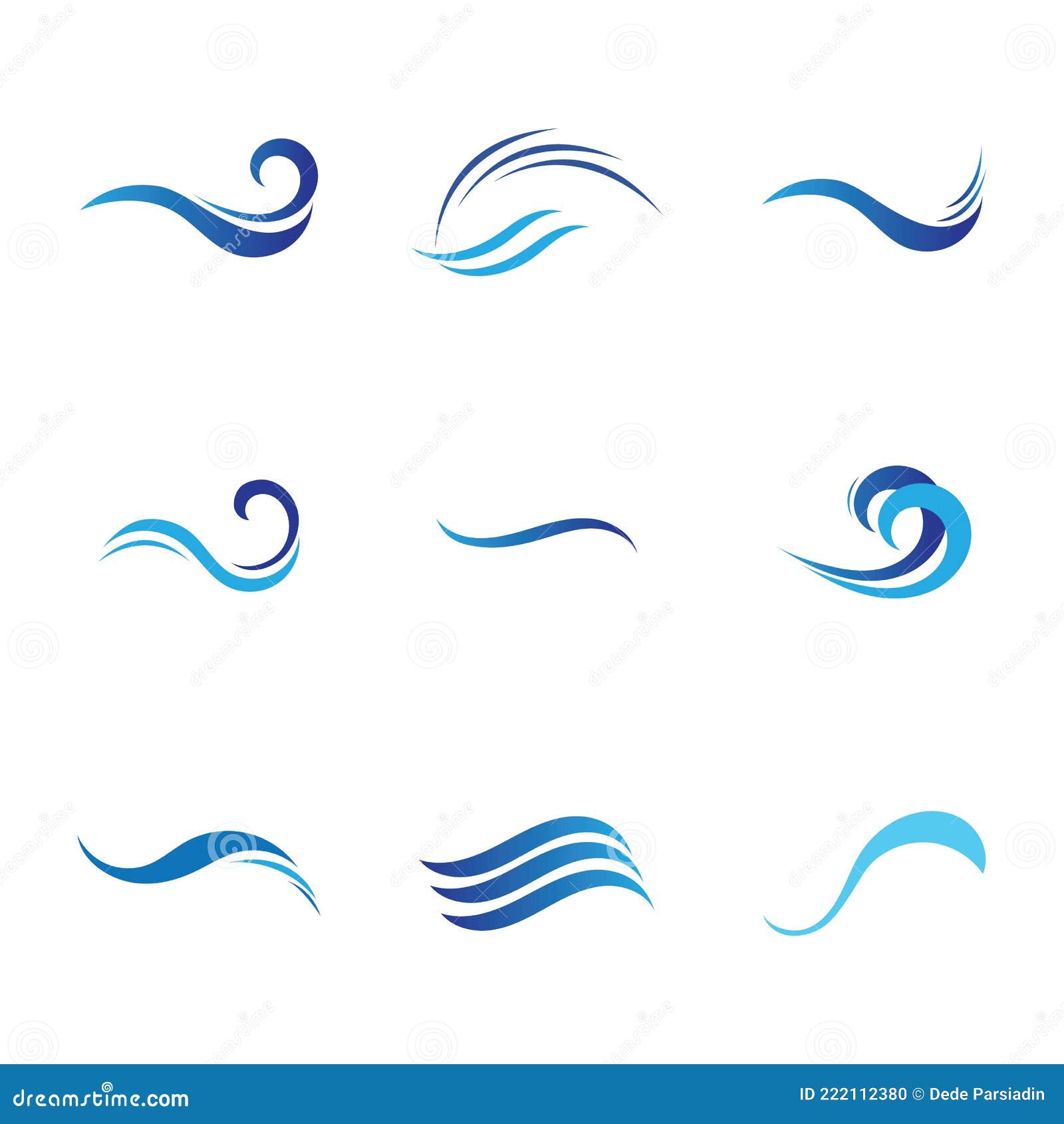 Water wave icon vector stock vector. Illustration of design - 222112380